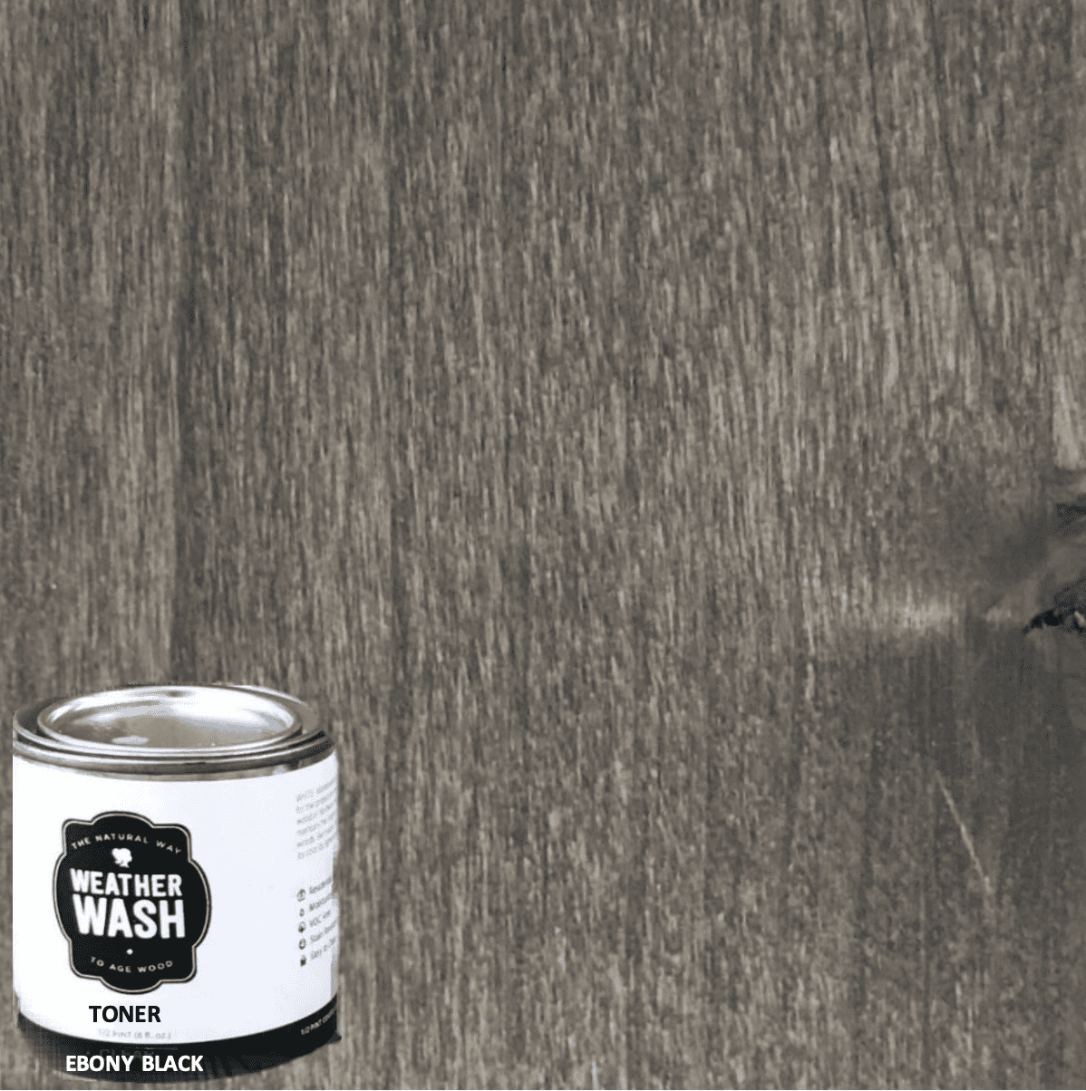 8 oz. Weatherwash Ebony Black Oil Toner Oil-Based Interior Wood Stain ...