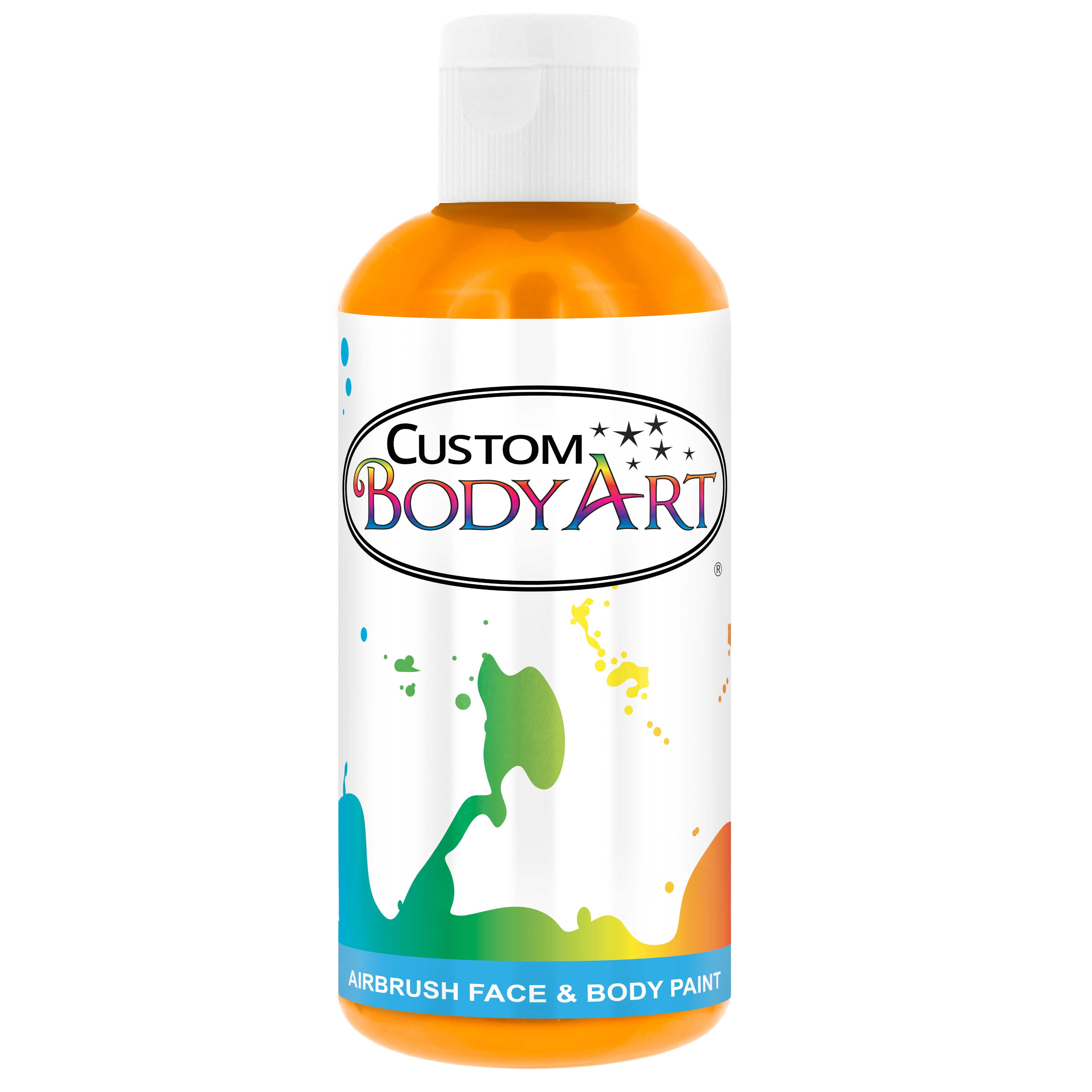 8 oz YELLOW Custom Body Art Water-Based Airbrush Face and Body Paint ...