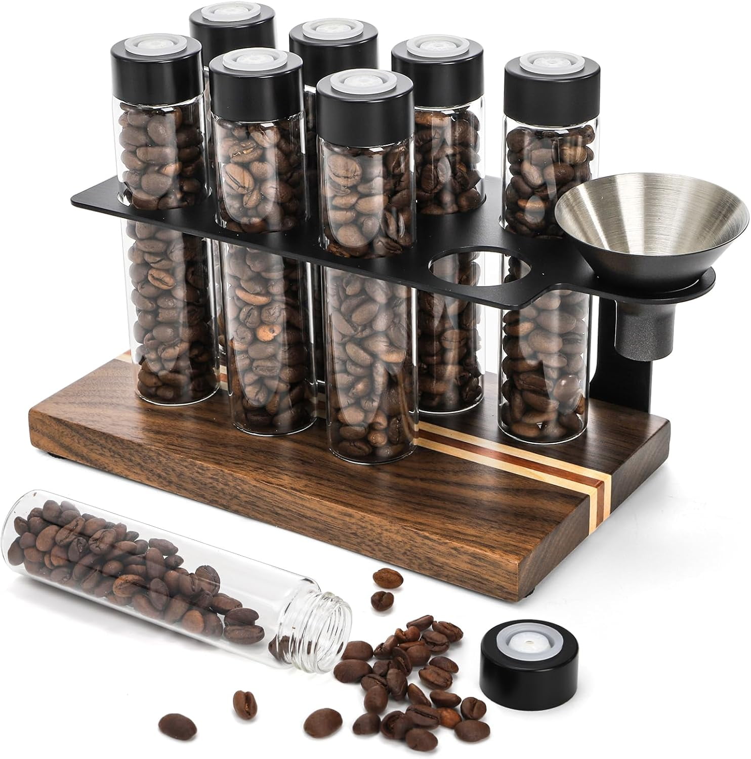 **8 pack 2 oz coffee bean cellar tubes, single dose coffee beans ...