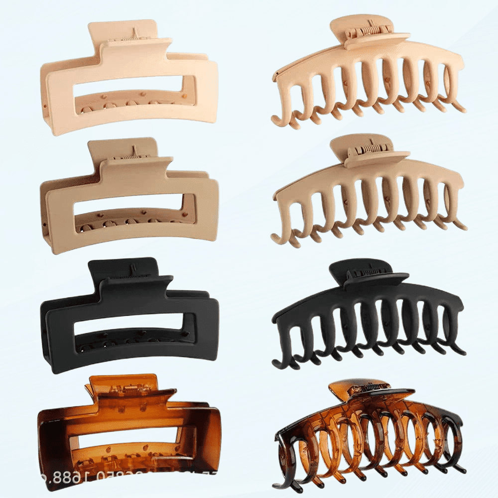 8 pack 4.3 inch large hair claw clips for women thin thick,Internal ...