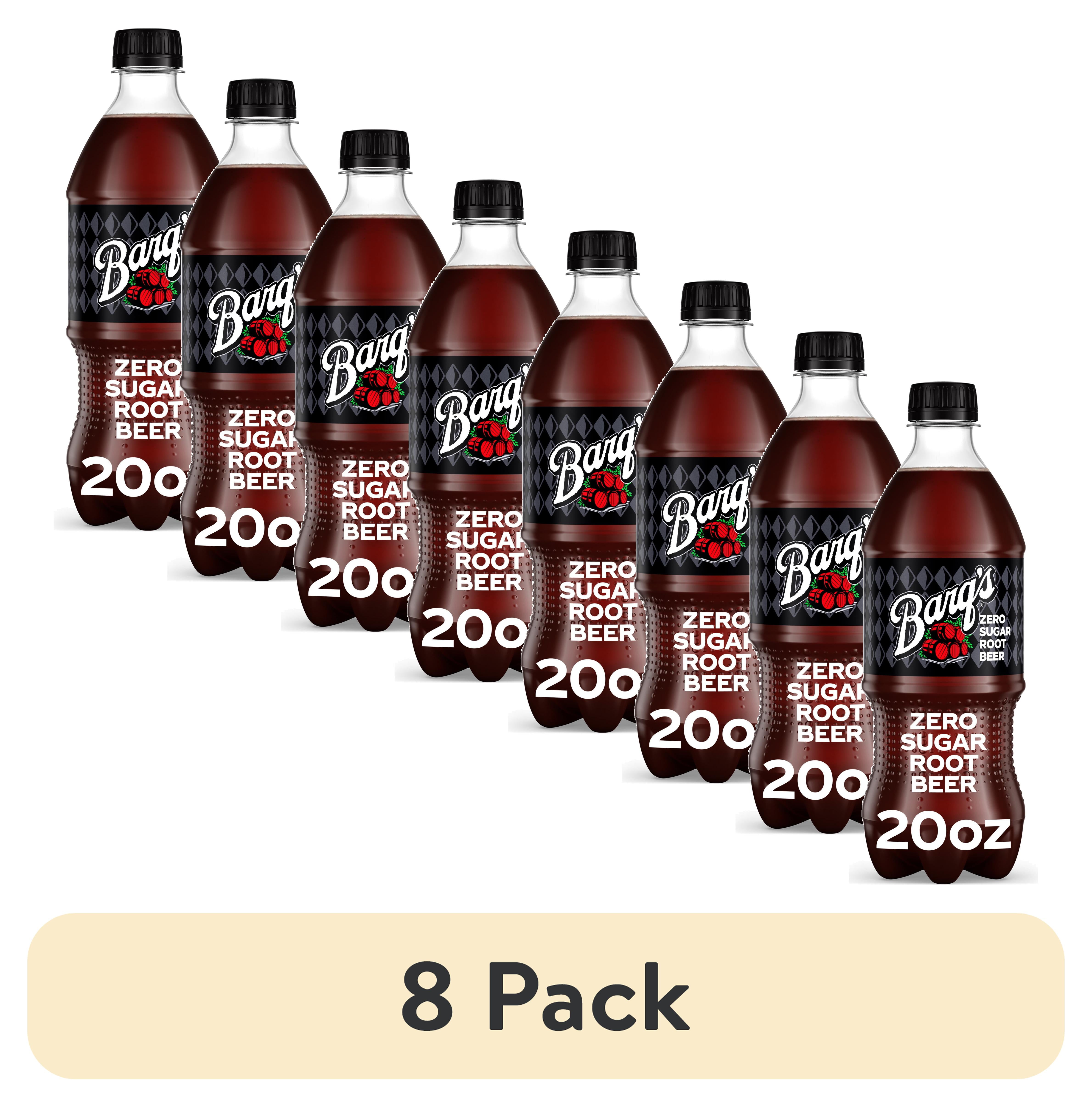 (8 pack) Barq's Diet Root Beer Zero Sugar Soda Pop, 20 fl oz Bottle ...