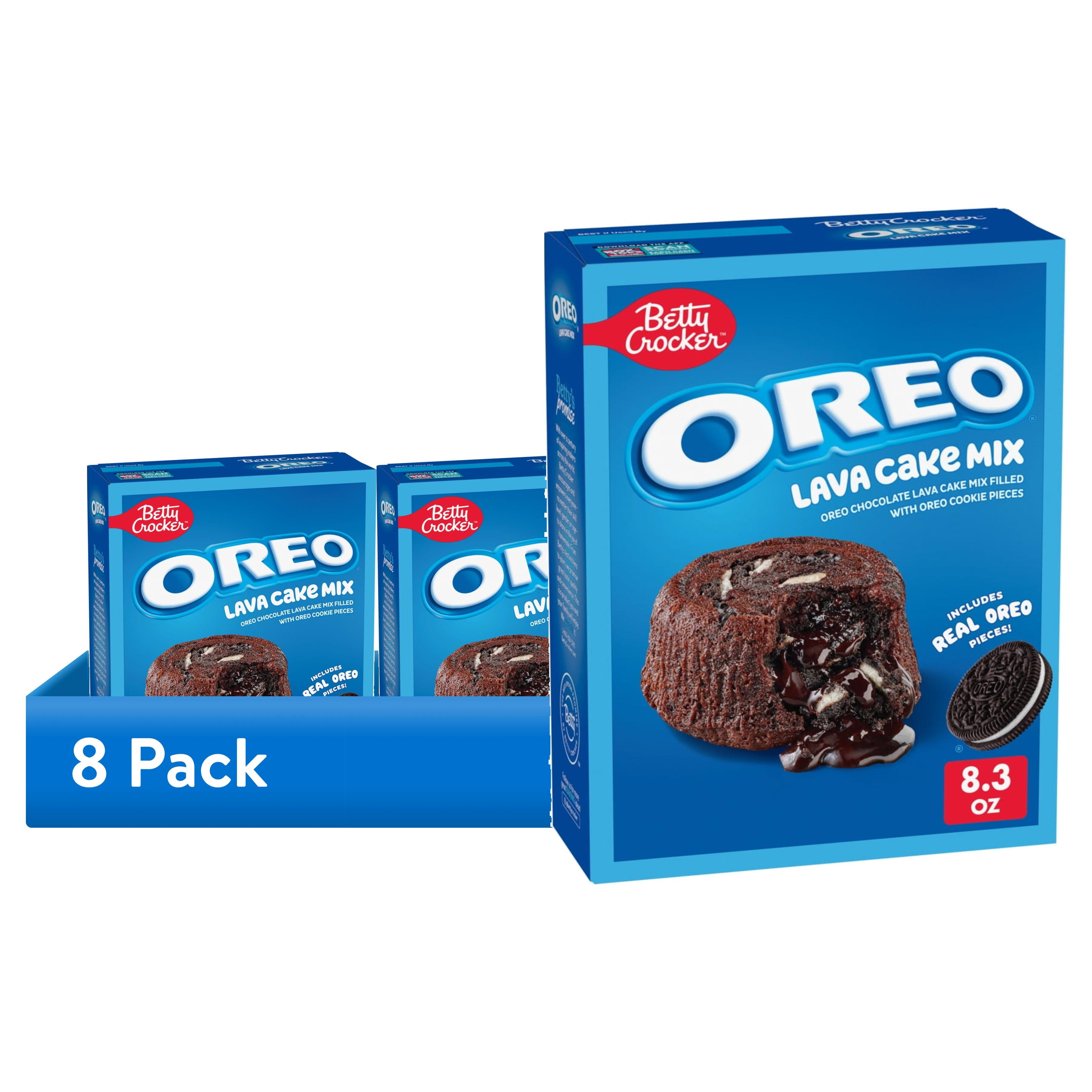 (8 pack) Betty Crocker OREO Lava Cake Mix, Chocolate Cake Mix With OREO ...