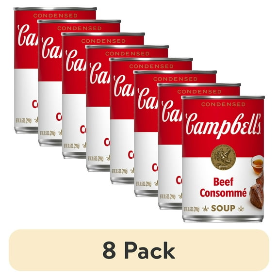 (8 pack) Campbell's Condensed Beef Consomme Soup, 10.5 oz Can - Walmart.com
