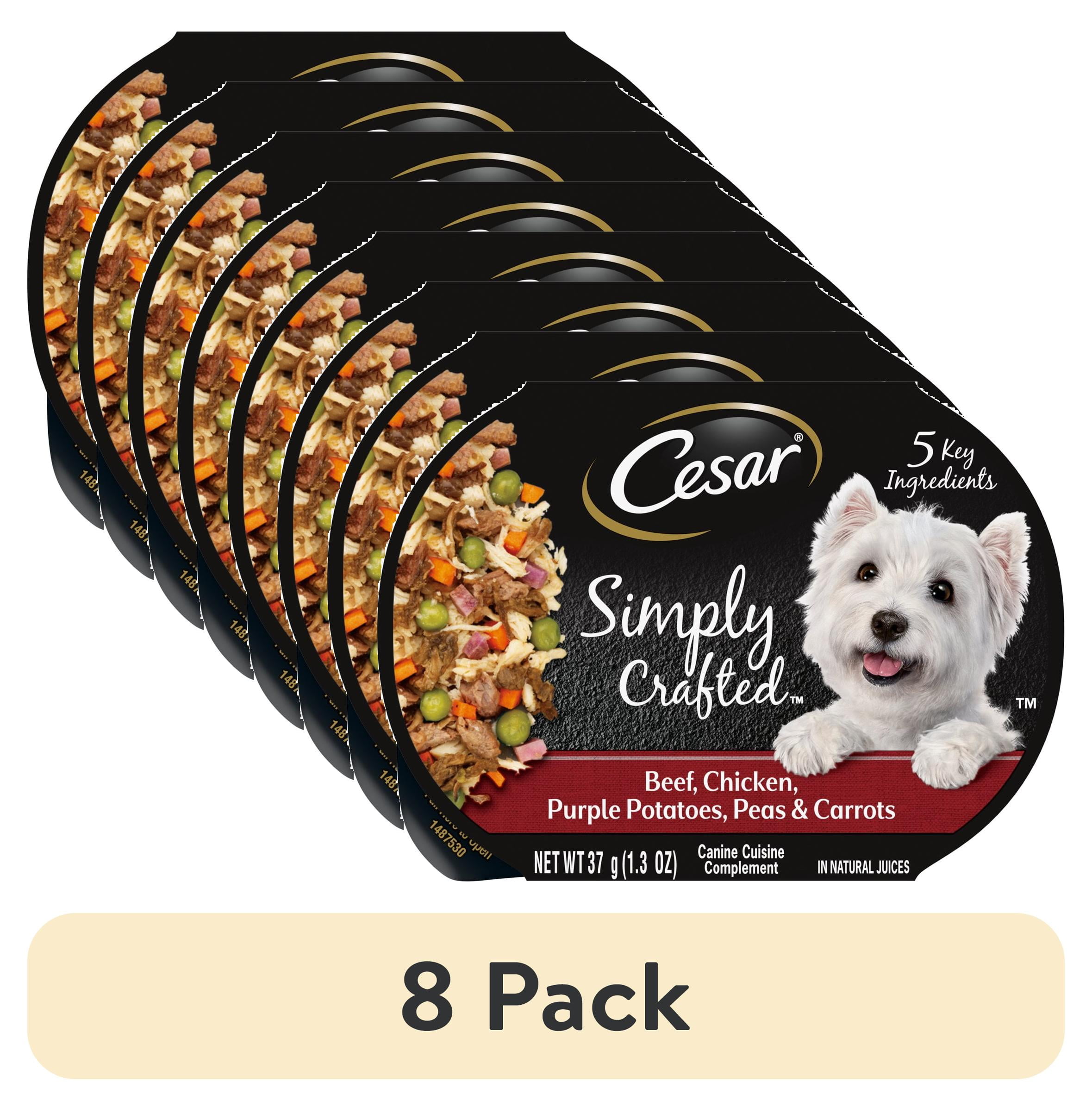 (8 pack) Cesar Simply Crafted Beef, Chicken, Purple Potatoes, Peas And ...