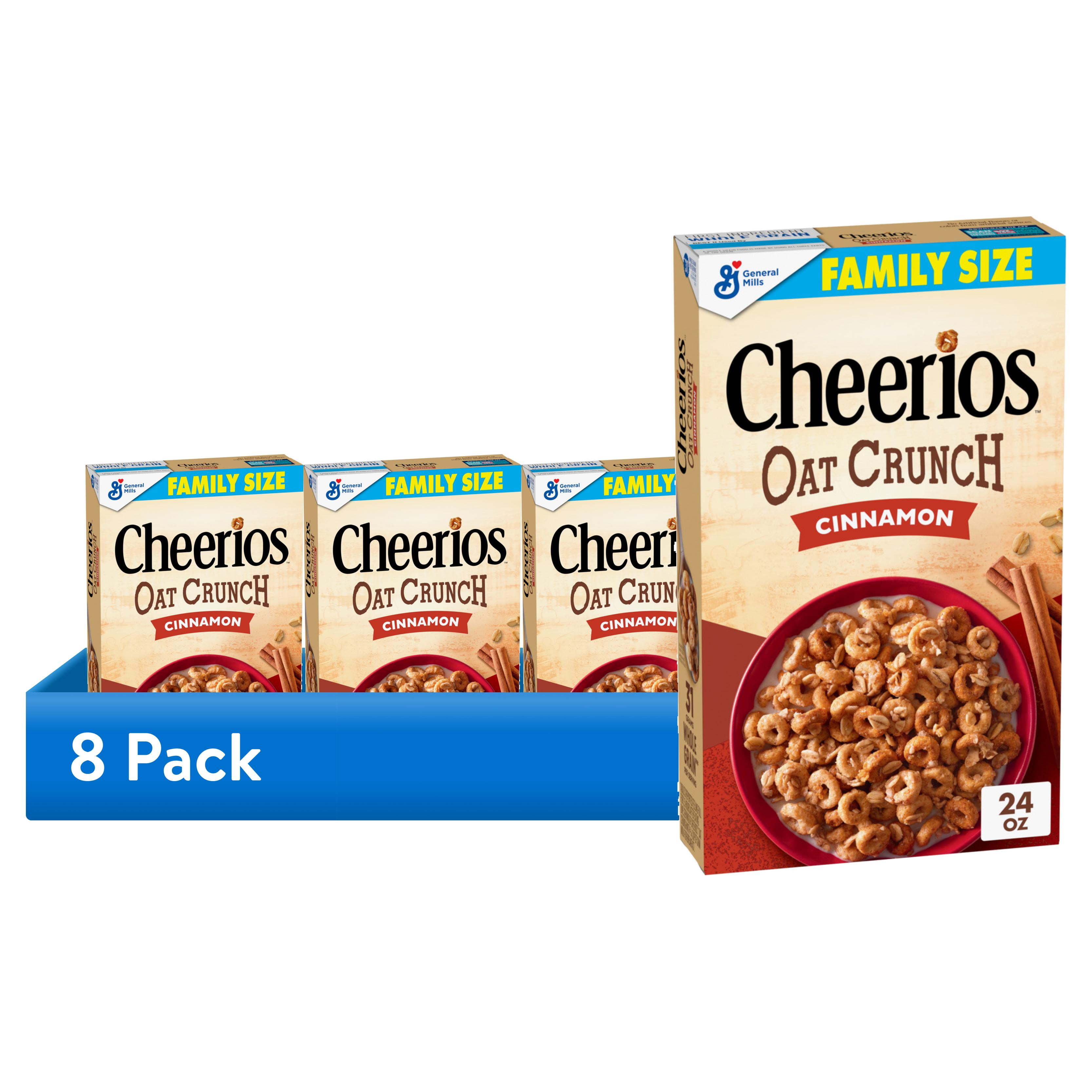 (8 pack) Cheerios Oat Crunch Cinnamon Breakfast Cereal, Made with Whole ...