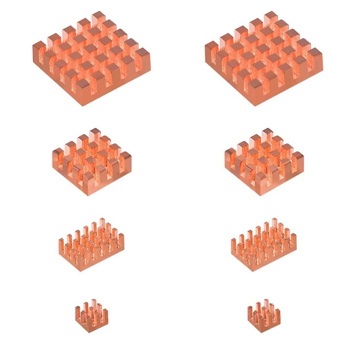 8 Pack Copper Heatsink For Raspberry Pi 5 Heatsink Cpu Cooler With
