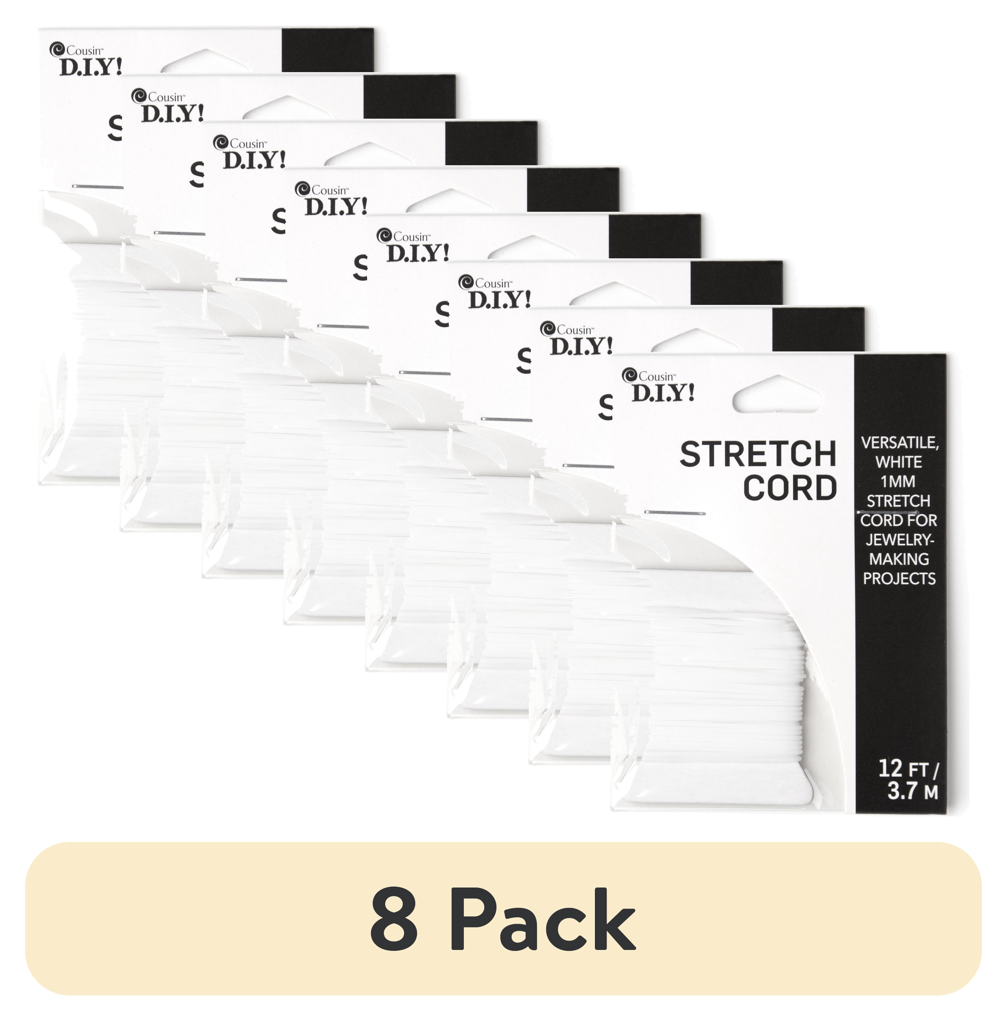 (8 pack) Cousin DIY Elastic Stretch Cord Roll, Jewelry Making, 4 yd ...