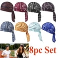 8 pack Elastic Cycling Sports Cap, Head Wrap, Ultra-Light Headscarf Cap ...