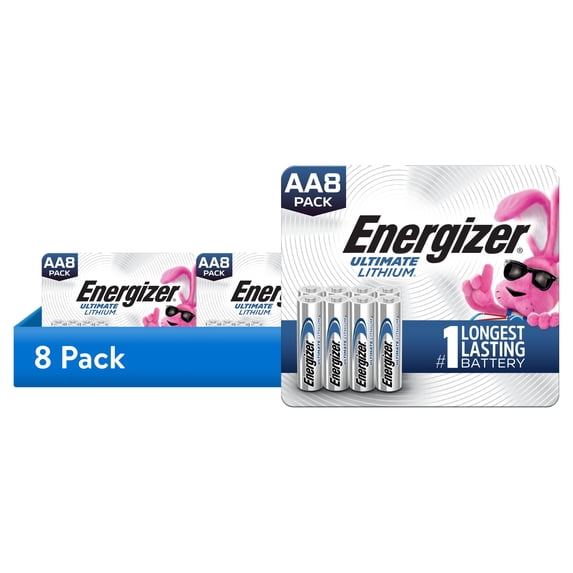 (8 pack) Energizer Ultimate Lithium AA Batteries (8 Pack), Lithium 1.5V ...