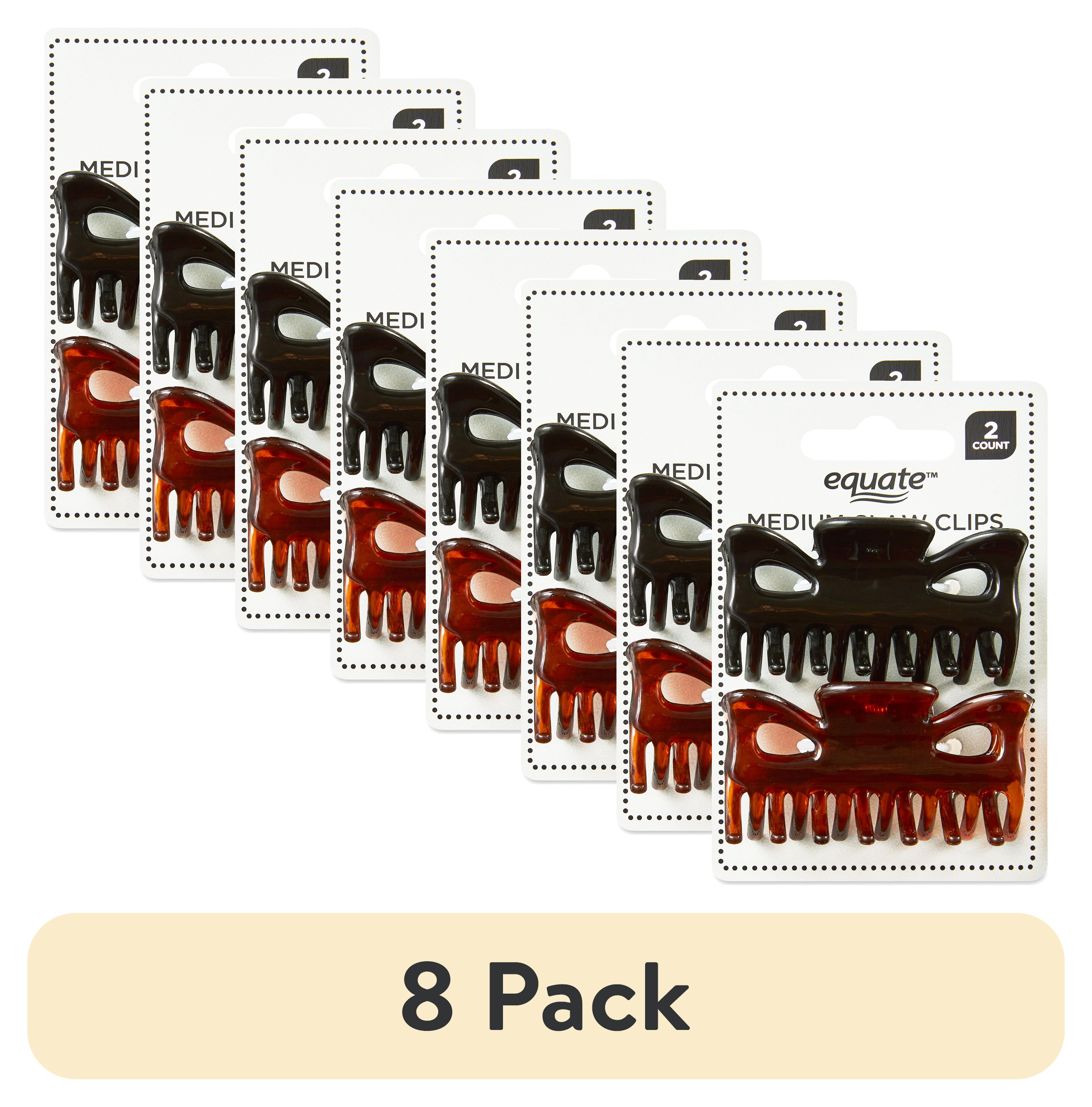 (8 pack) Equate Medium Claw Clips, Black and Brown, 2 Count - Walmart ...