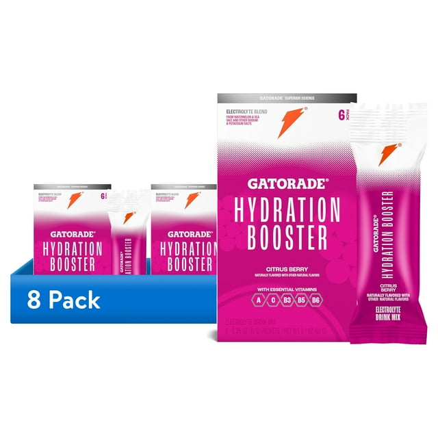 (8 pack) Gatorade Hydration Booster Electrolyte Drink Mix Powder ...
