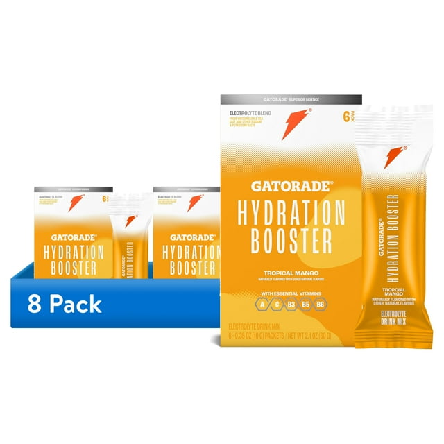 (8 pack) Gatorade Hydration Booster Electrolyte Drink Mix Powder ...