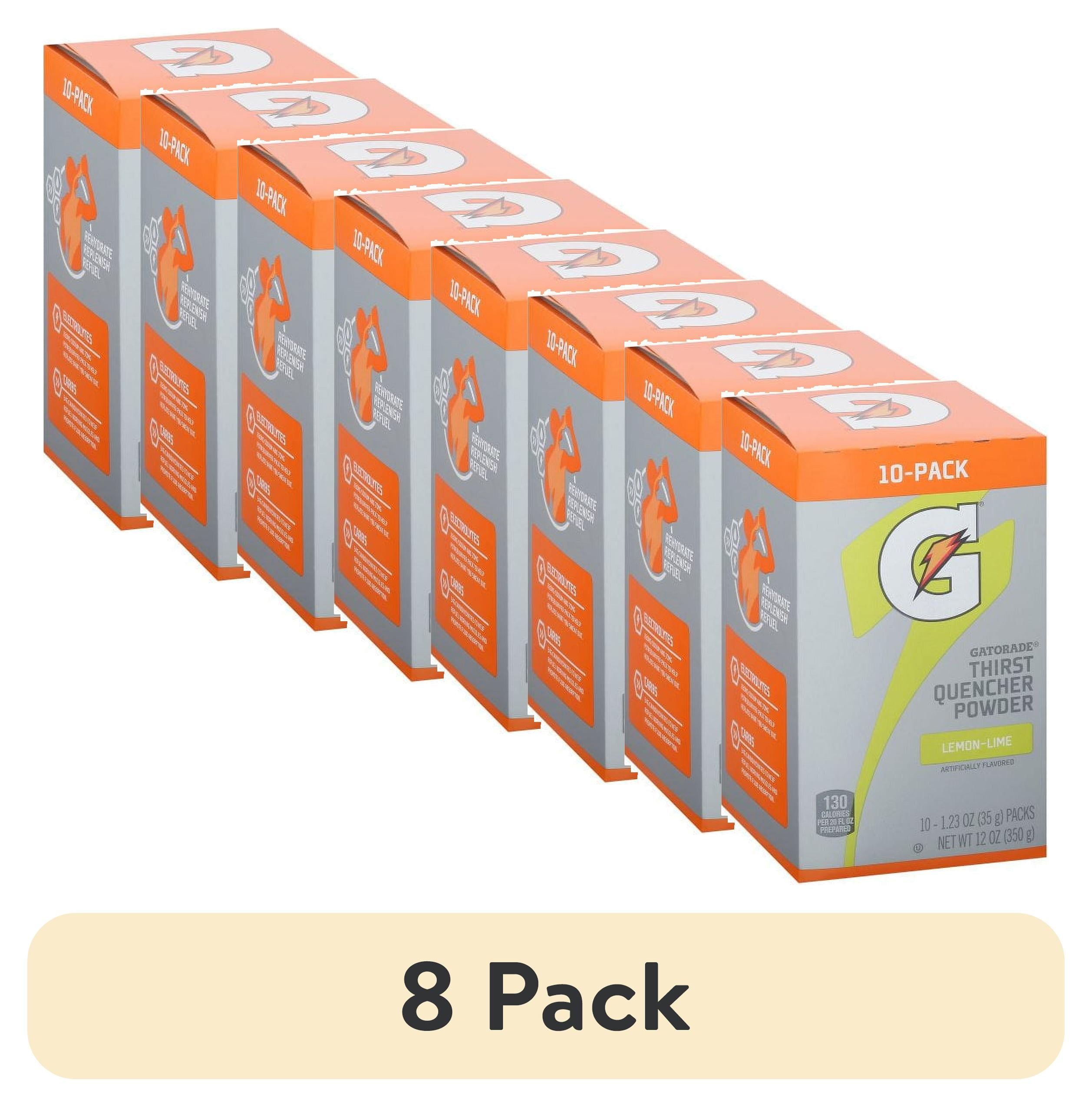 (8 pack) Gatorade Thirst Quencher Lemon-Lime Sports Drink Mix Powder, 1 ...