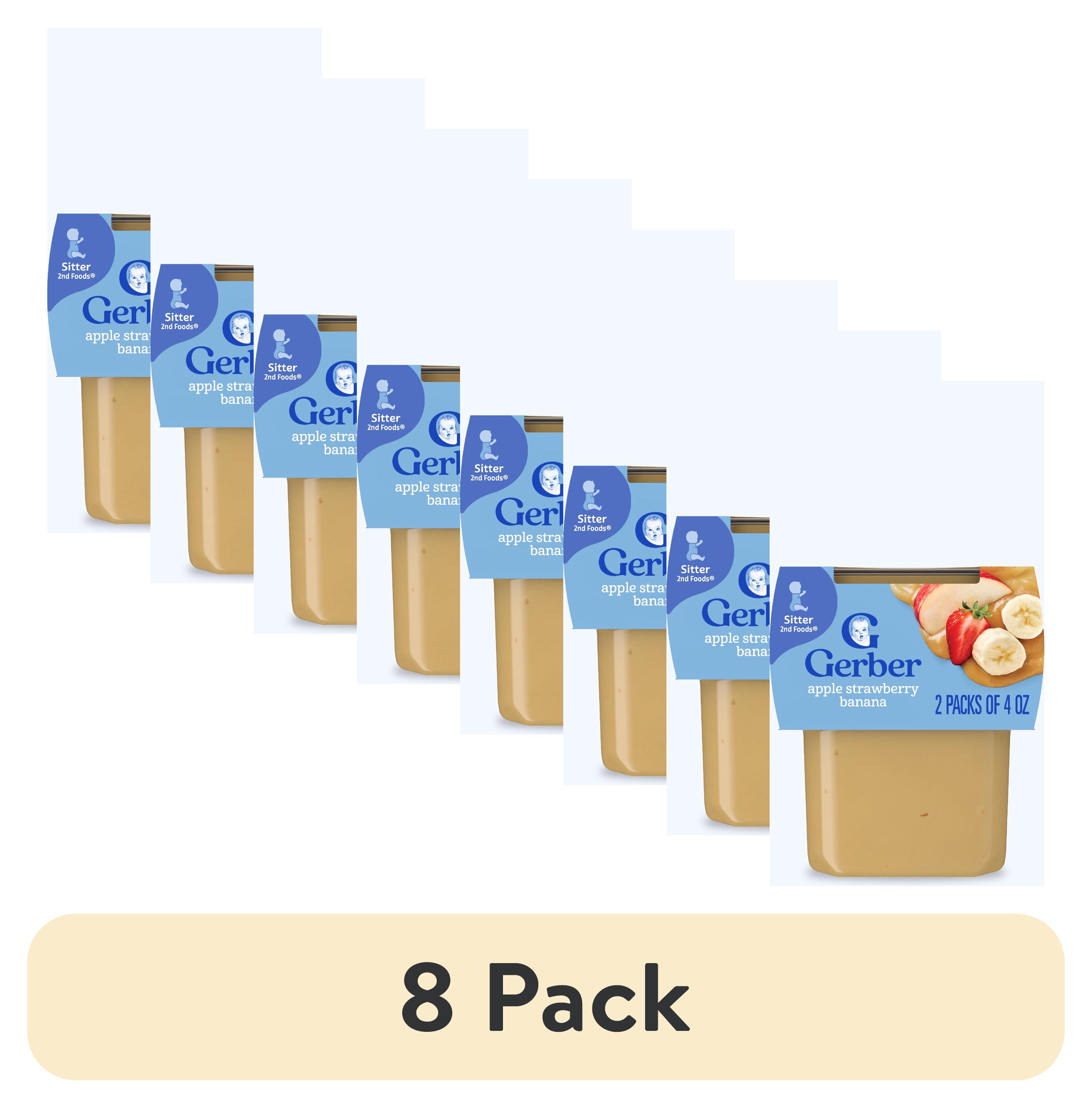 (8 pack) Gerber 2nd Foods Natural for Baby Baby Food, Apple Strawberry ...