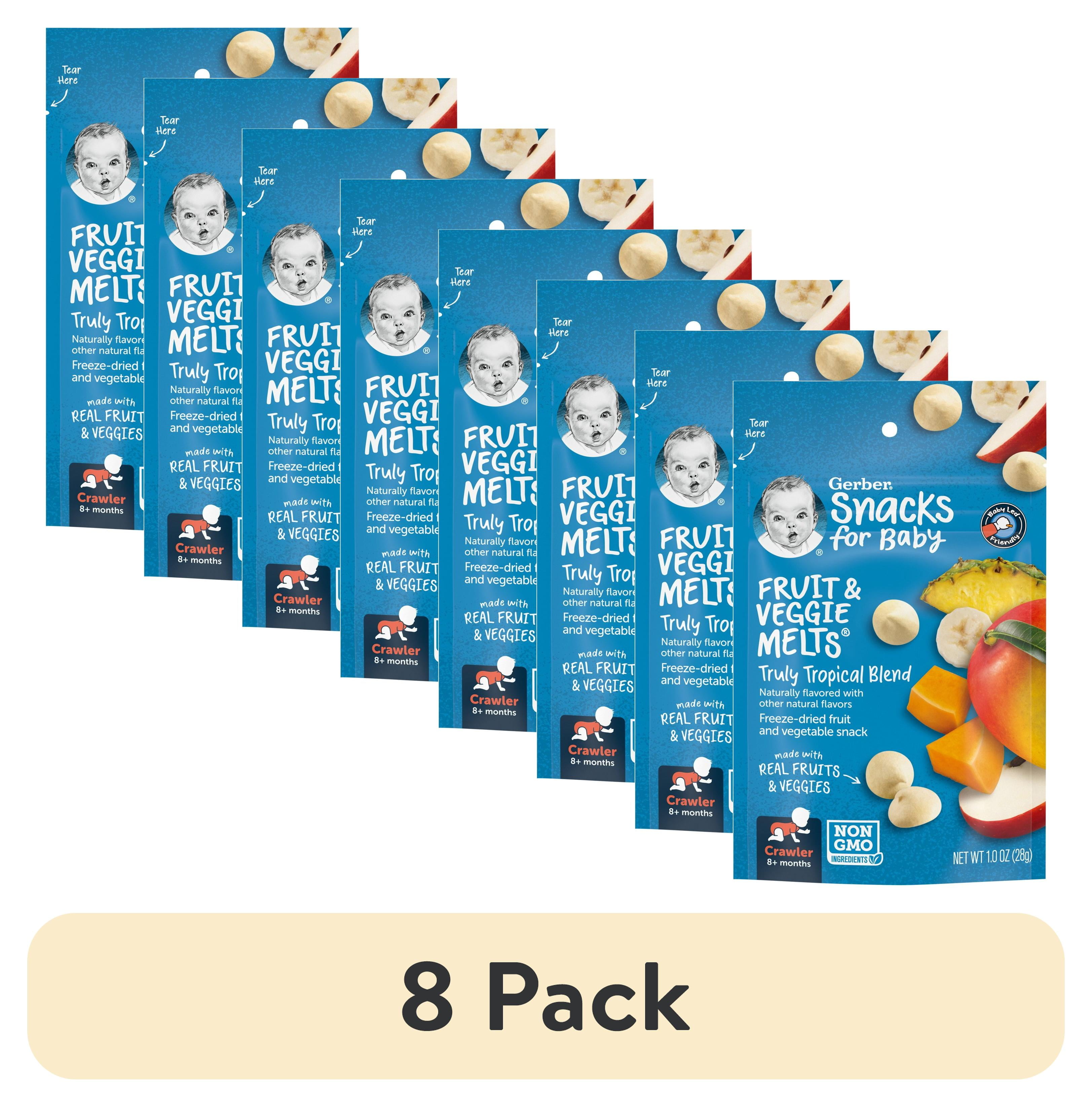 (8 pack) Gerber Fruit & Veggie Melts Truly Tropical Blend Stage 3 ...