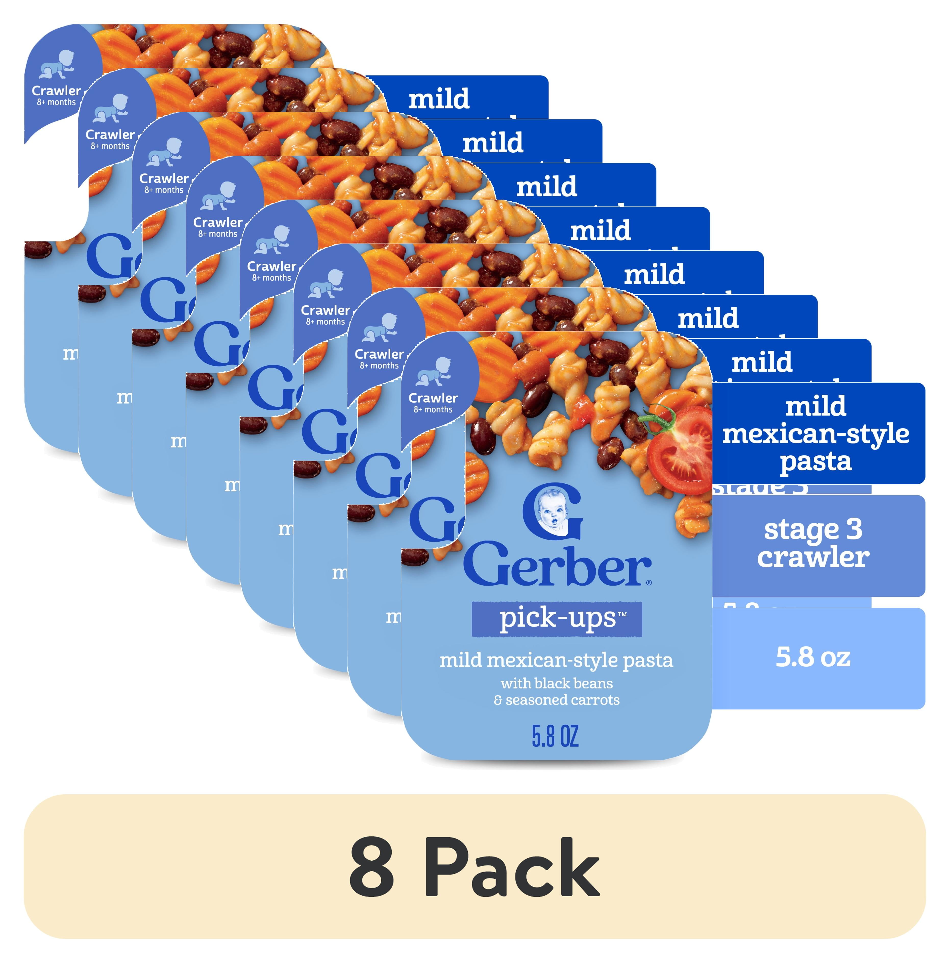 (8 pack) Gerber Stage 3 Baby Food, Mexican-Style Pasta, Pick-Ups, Baby ...
