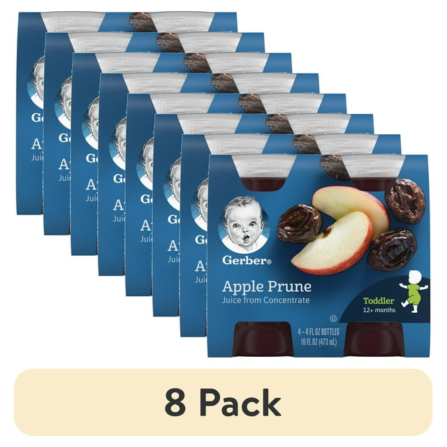 (8 pack) Gerber Toddler Baby Food, Apple Prune Fruit Juice from ...