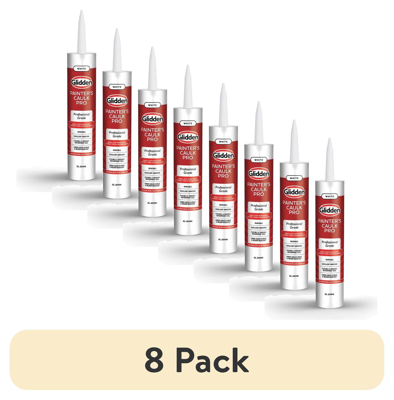 (8 pack) Glidden Painter's Caulk Pro 10.1 Fl. Oz. Multi-Purpose Acrylic ...