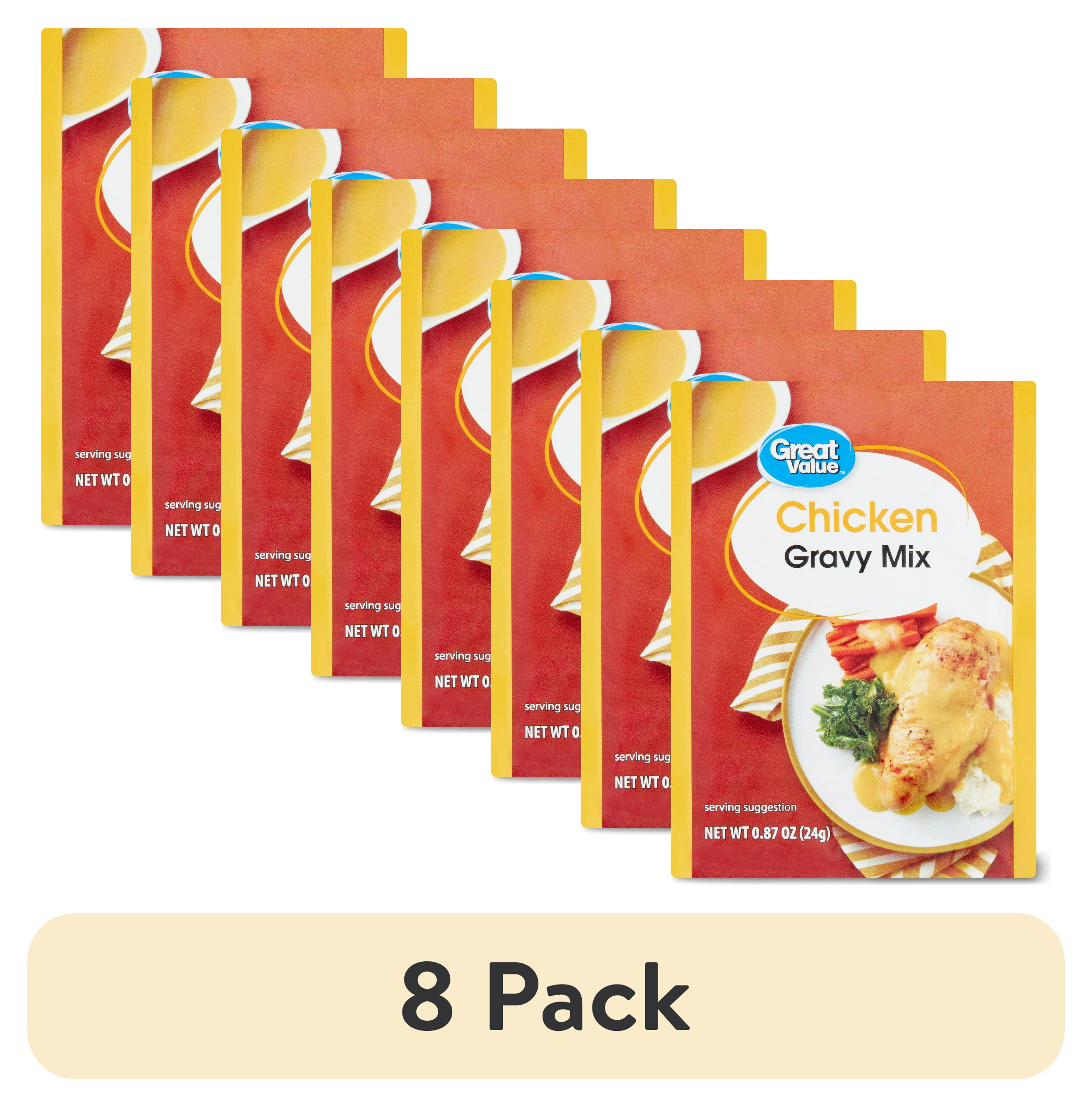 (8 pack) Great Value Chicken Gravy Mix, 0.87 oz - Walmart.com