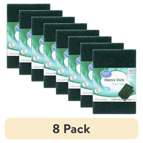 (8 pack) Great Value Heavy Duty Scour Pads 4 Count - Walmart.com