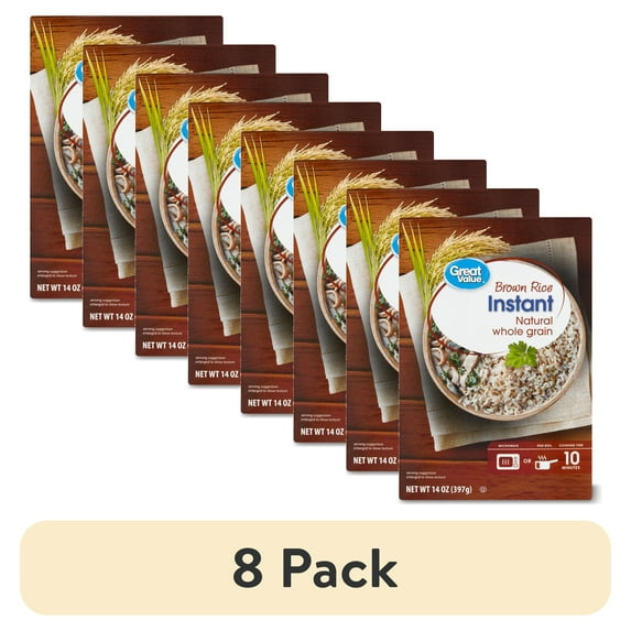 (8 pack) Great Value Brown Rice Instant, 14 oz - Walmart.com