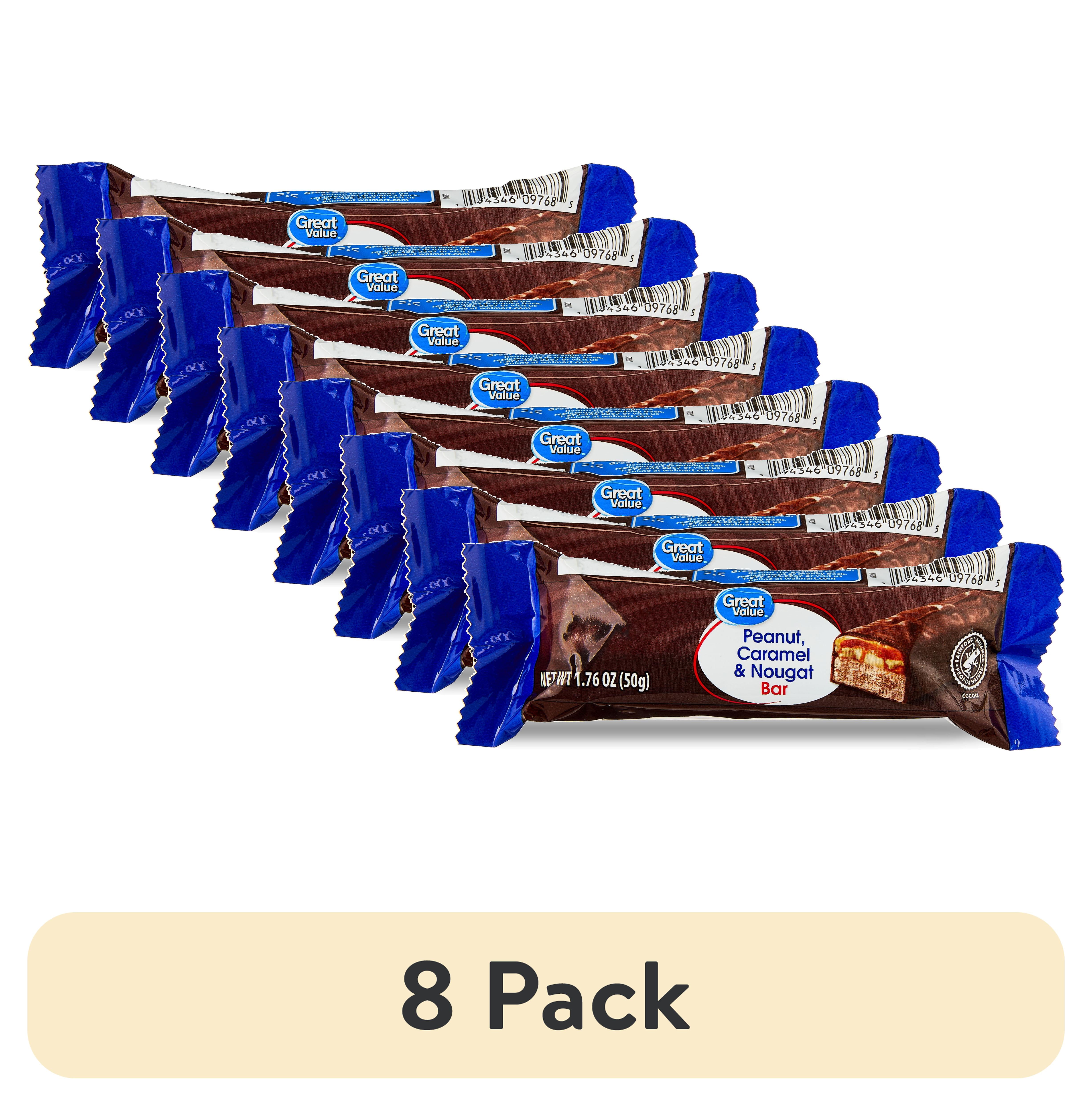 (8 pack) Great Value Peanut, Caramel, and Nougat Bar, 1.76 oz - Walmart.com