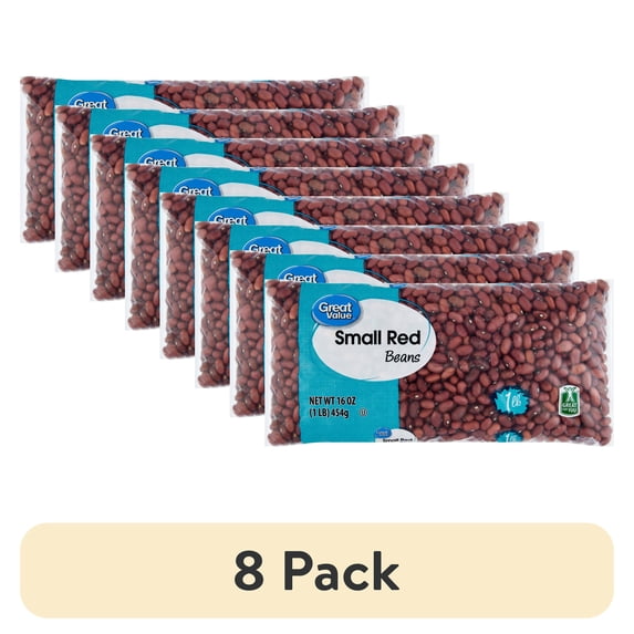 (8 pack) Great Value Small Red Beans, 1 lb - Walmart.com