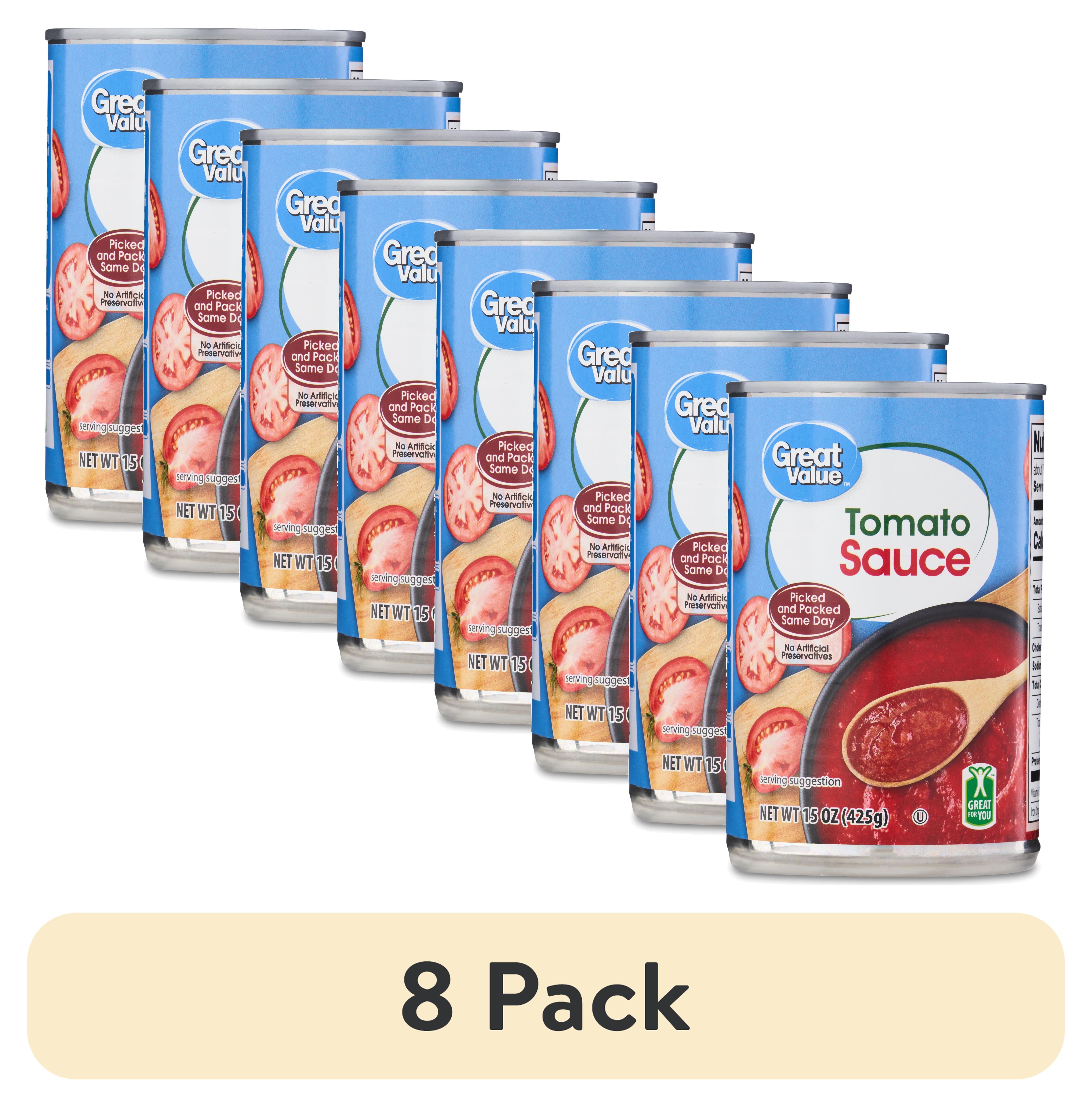 (8 pack) Great Value Tomato Sauce, 15 oz - Walmart.com