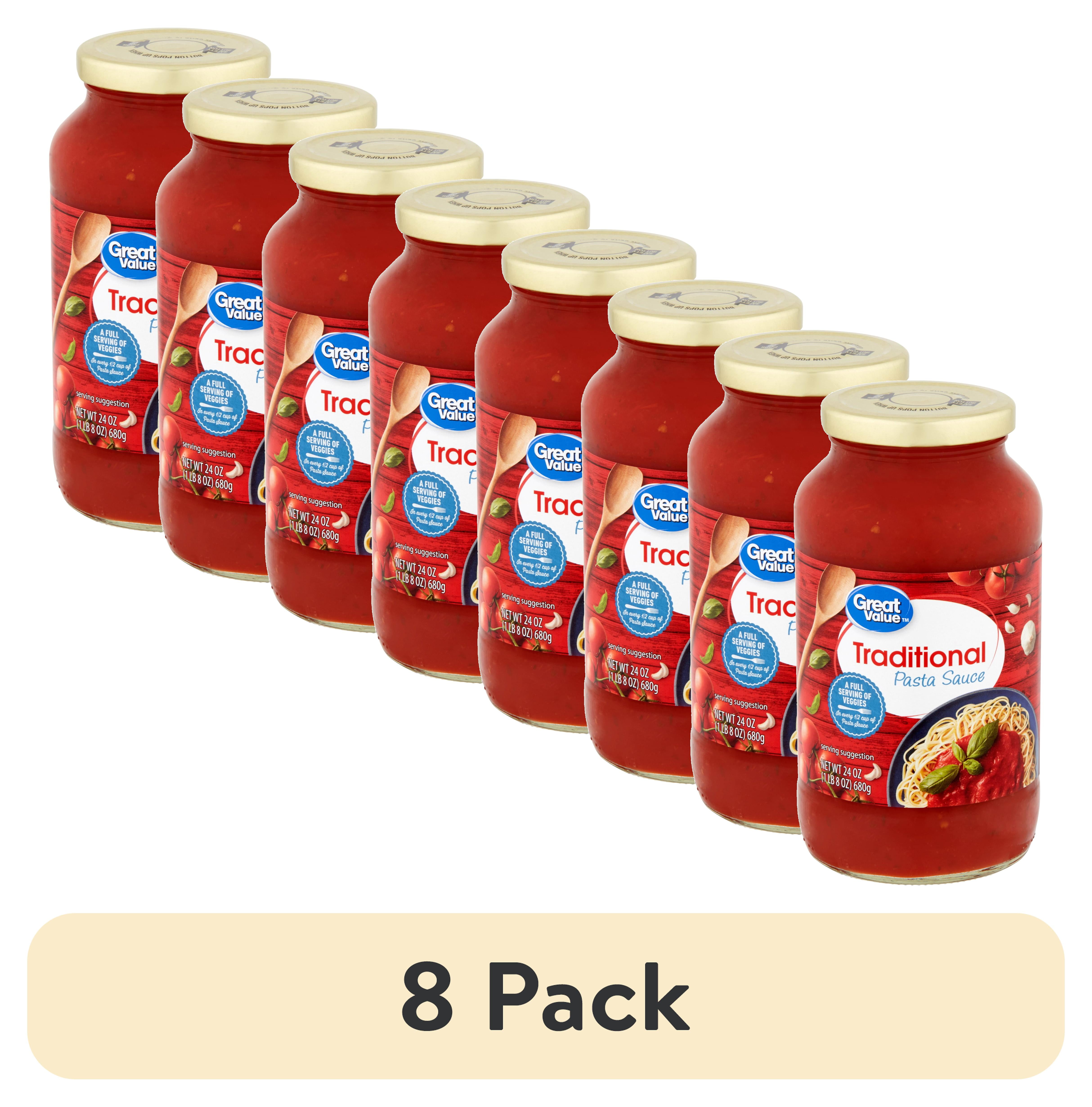 (8 pack) Great Value Traditional Pasta Sauce, 24 oz - Walmart.com