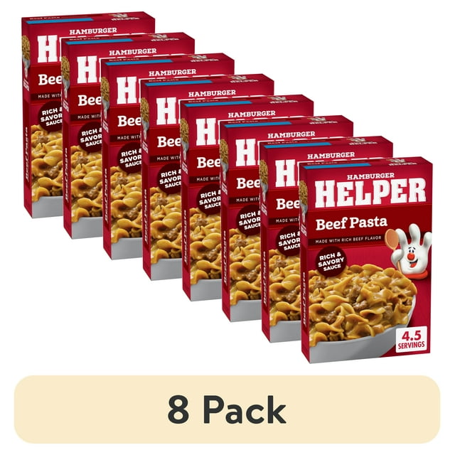 (8 pack) Hamburger Helper Beef Pasta with Rich Beef Flavor, 5.9 oz Box ...