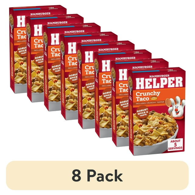 (8 pack) Hamburger Helper Crunchy Taco Rice, 7.6 oz Box - Walmart.com