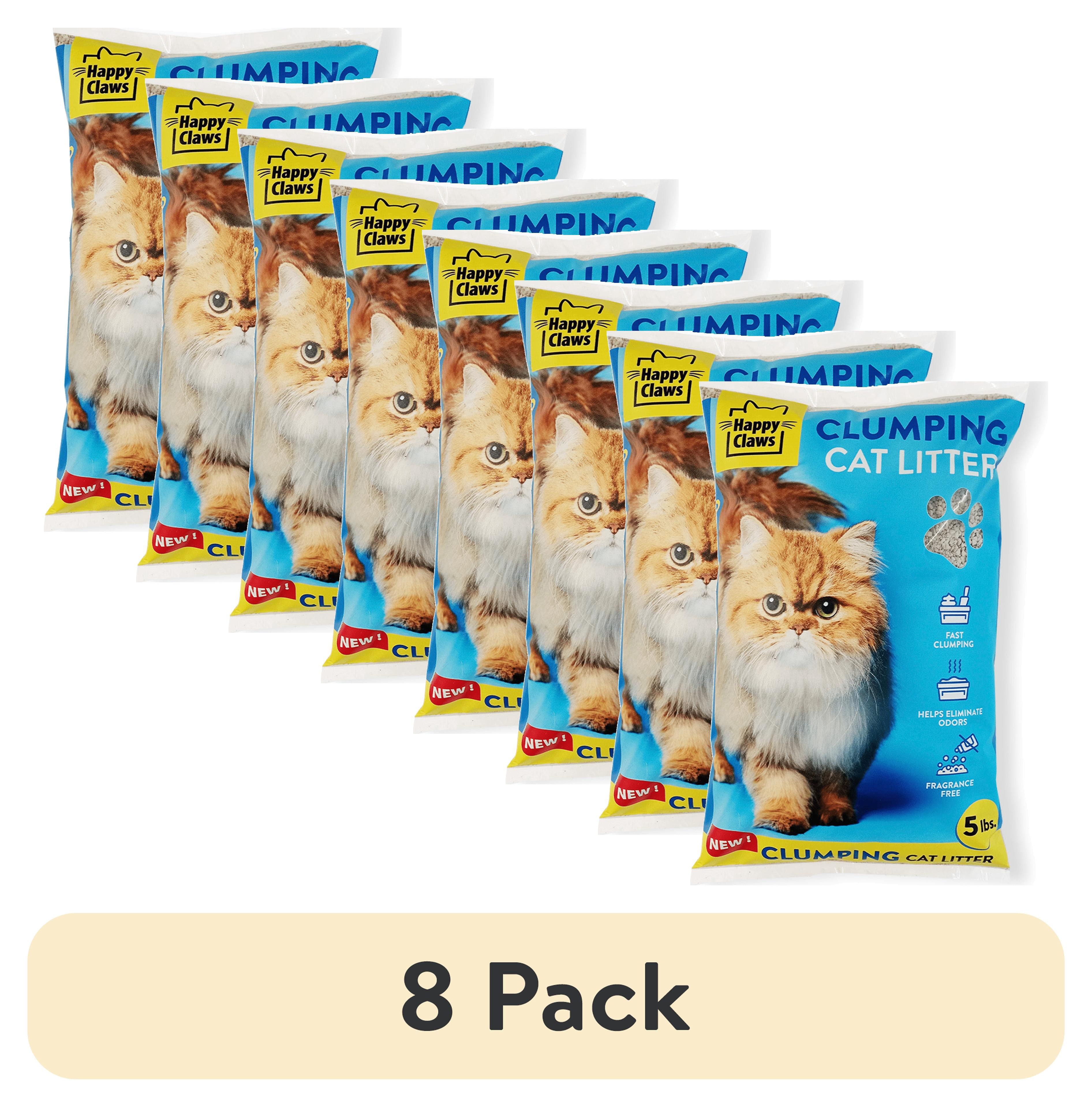 (8 pack) Happy Claws 5lb Natural Clumping Cat Litter - Walmart.com
