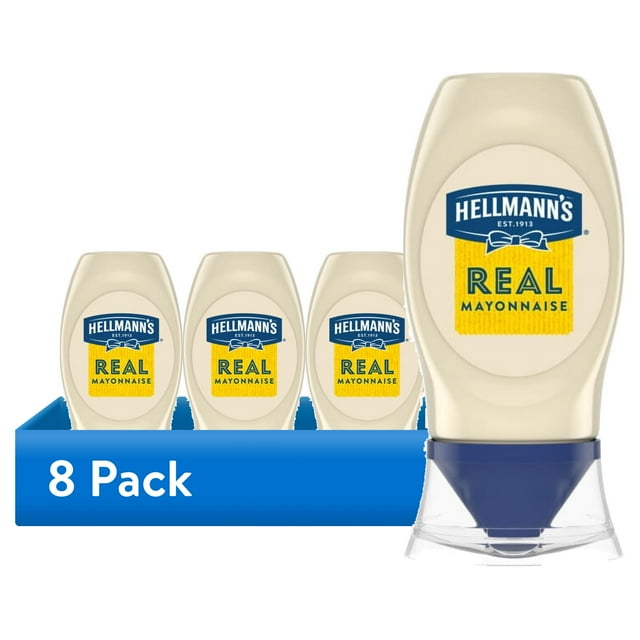 (8 pack) Hellmann's Real Mayonnaise Made with Cage Free Eggs ...