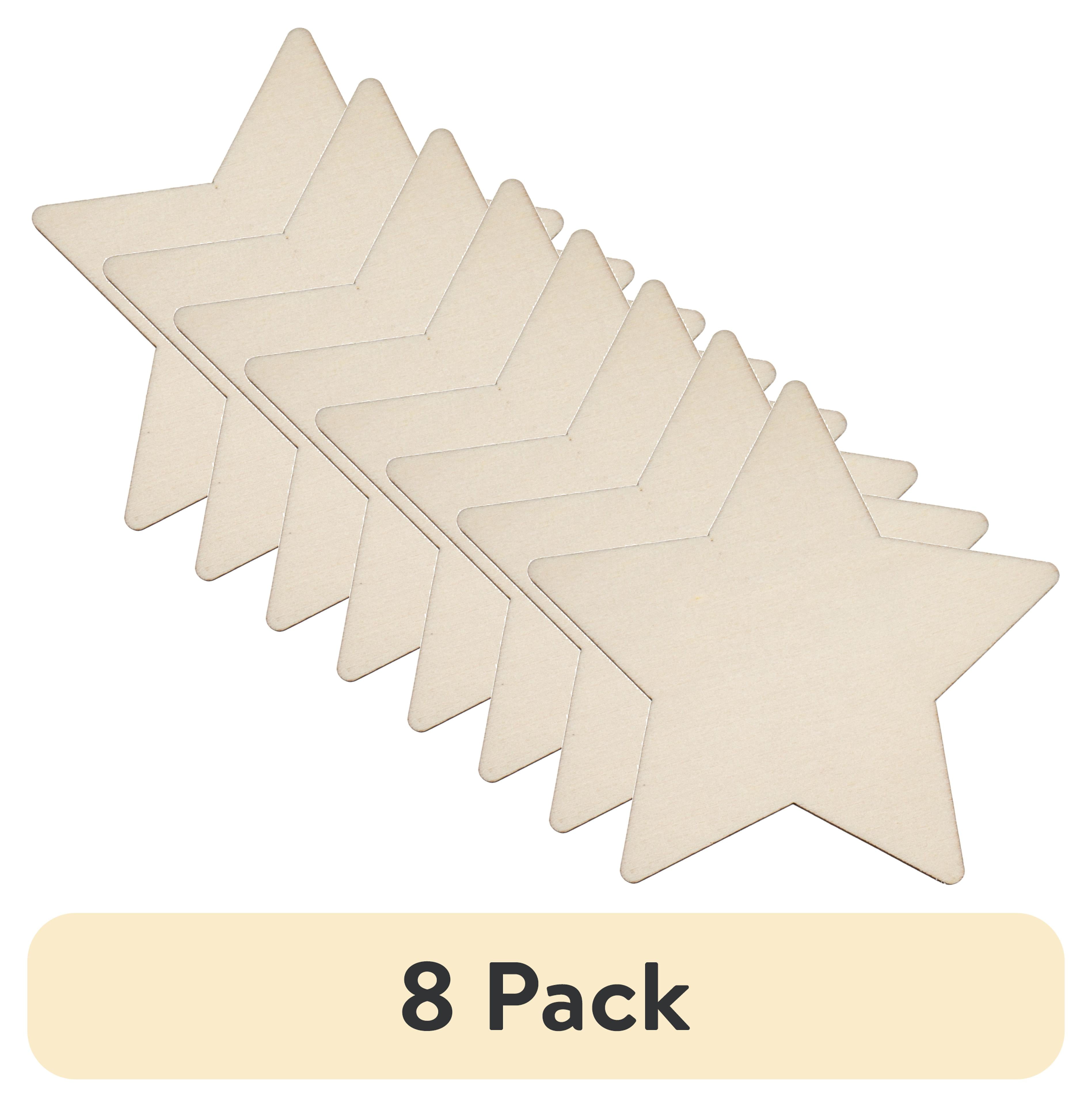 (8 pack) Hello Hobby Wood Star Shape, Die-Cut Shape - Walmart.com