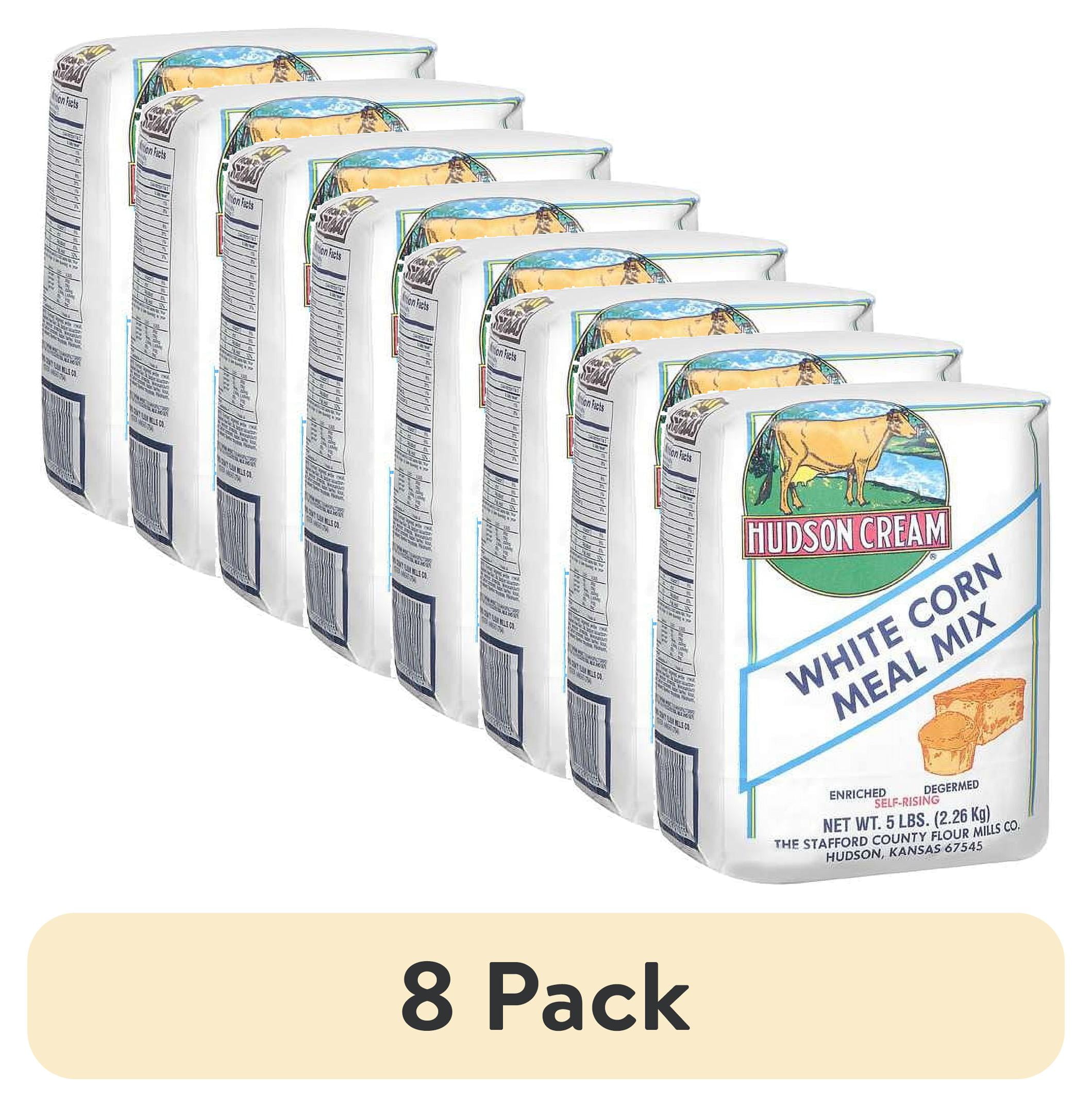 (8 pack) Hudson Cream: White Corn Meal Self-Rising Mix, 5 Lb - Walmart.com