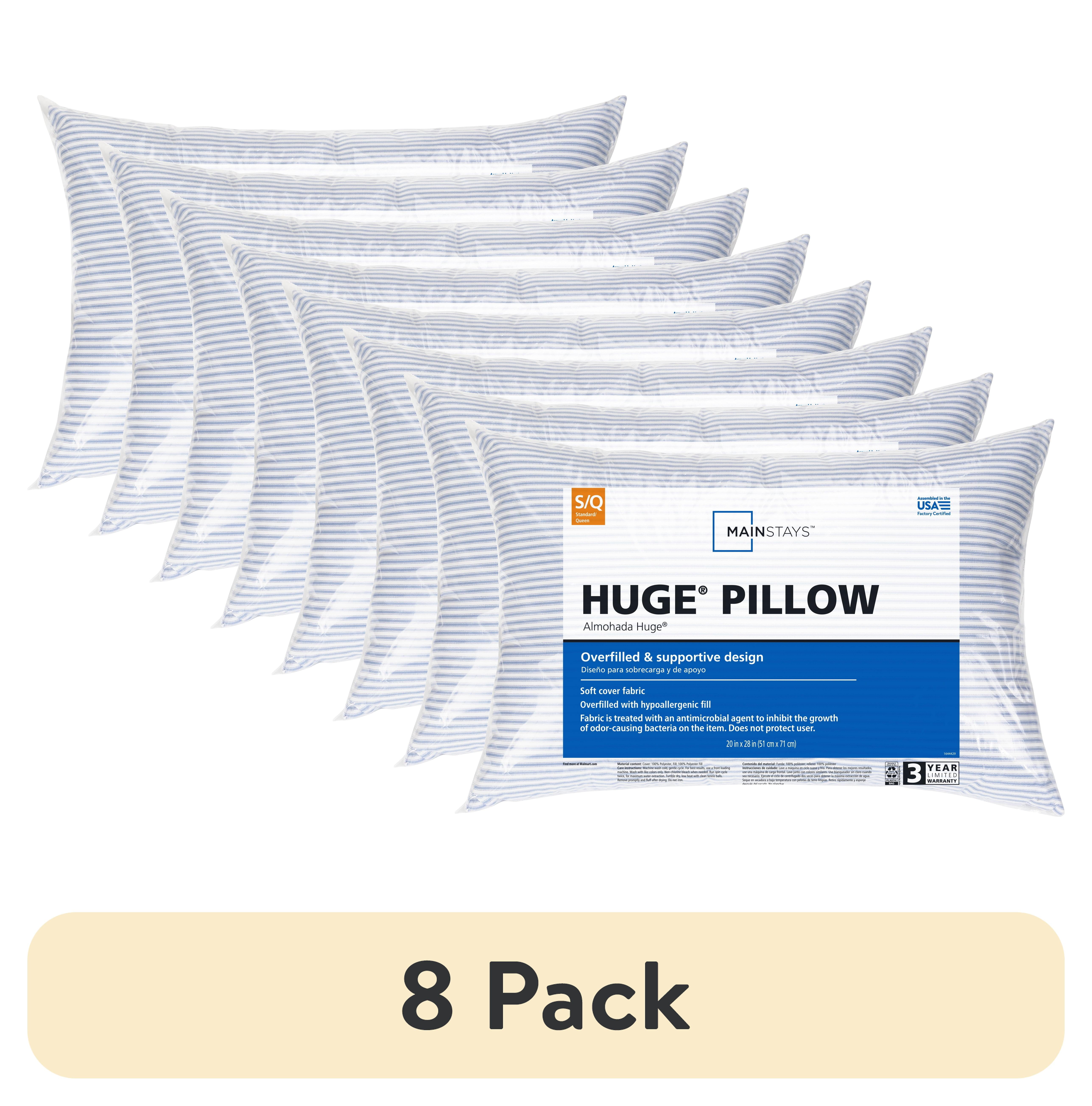(8 pack) Huge Overfilled Queen Bed Pillow, , by Mainstays - Walmart.com