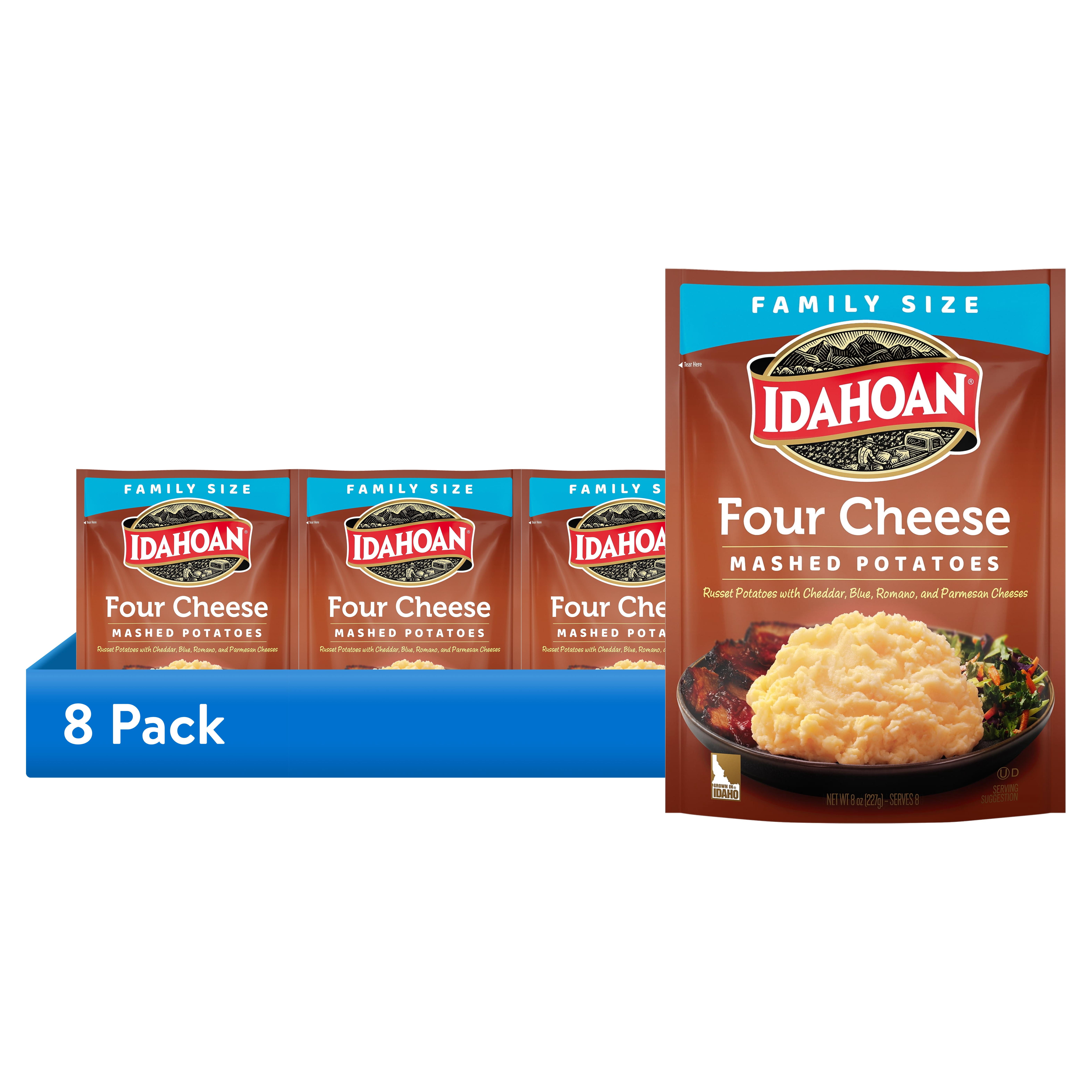 (8 pack) Idahoan Four Cheese Mashed Potatoes Family Size Side Dish, 8 ...