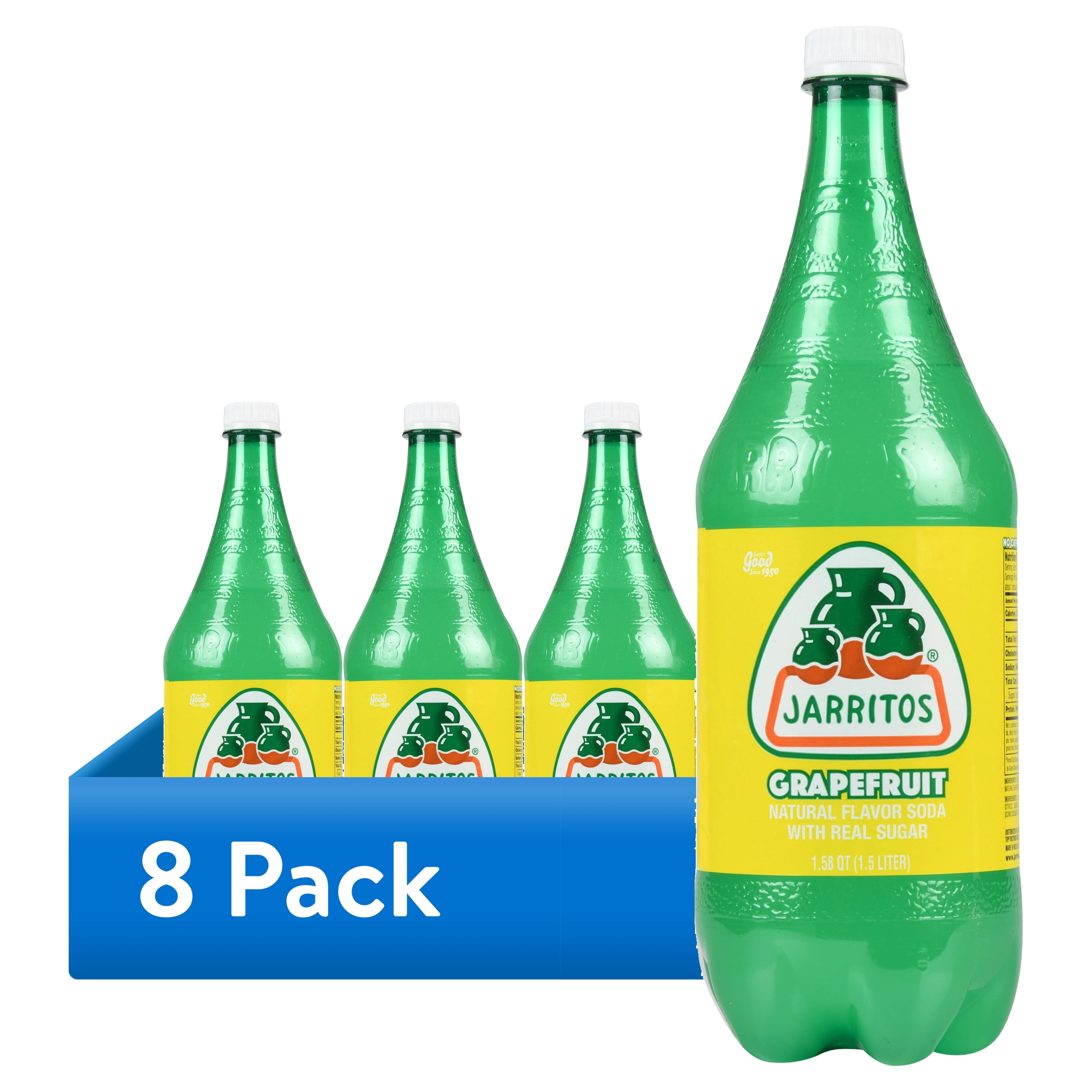 (8 pack) Jarritos Grapefruit Soda, 1.58 qt (1.5 Liter), 1 Count ...