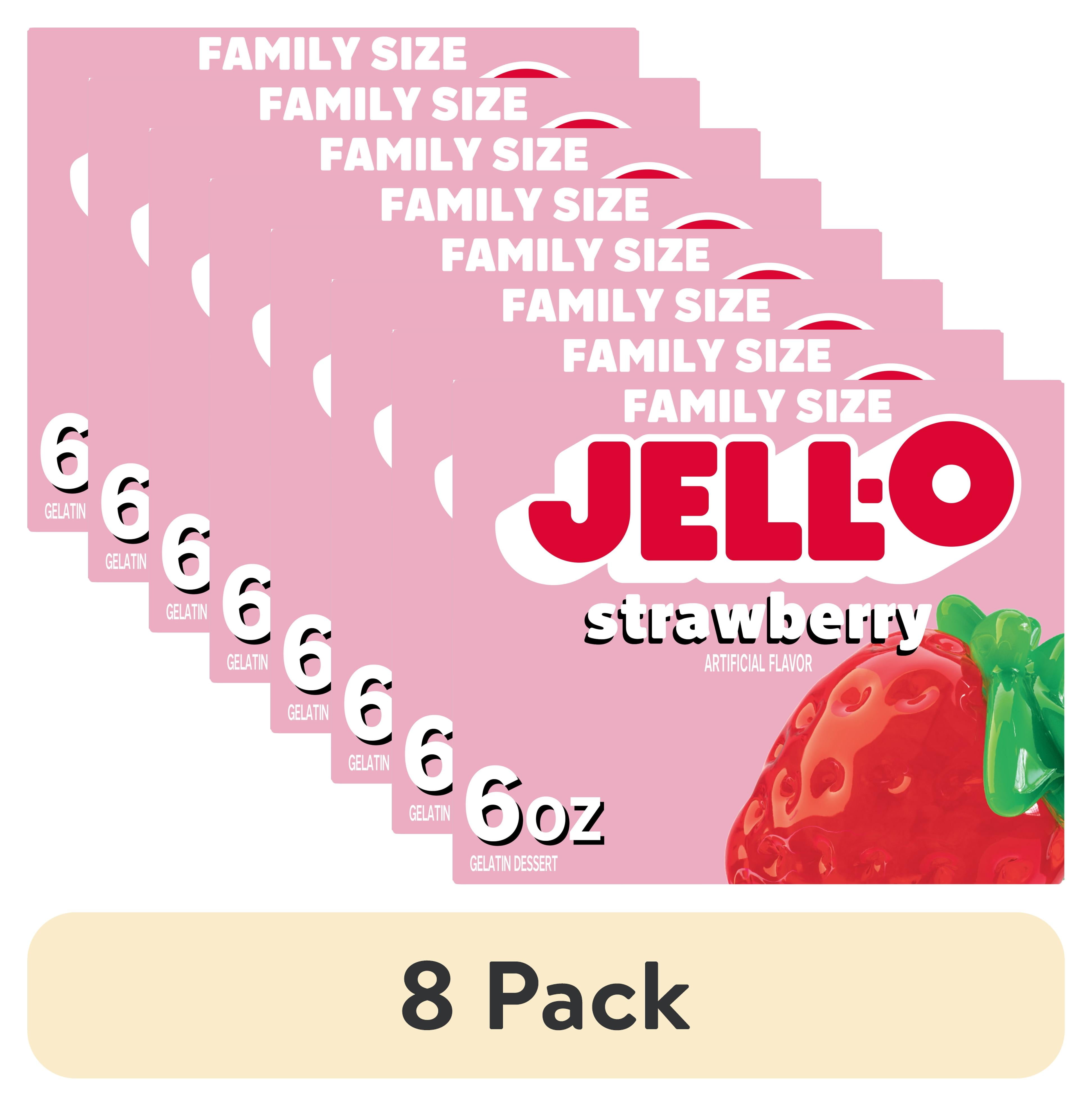(8 pack) Jell-O Strawberry Artificially Flavored Gelatin Dessert Mix ...