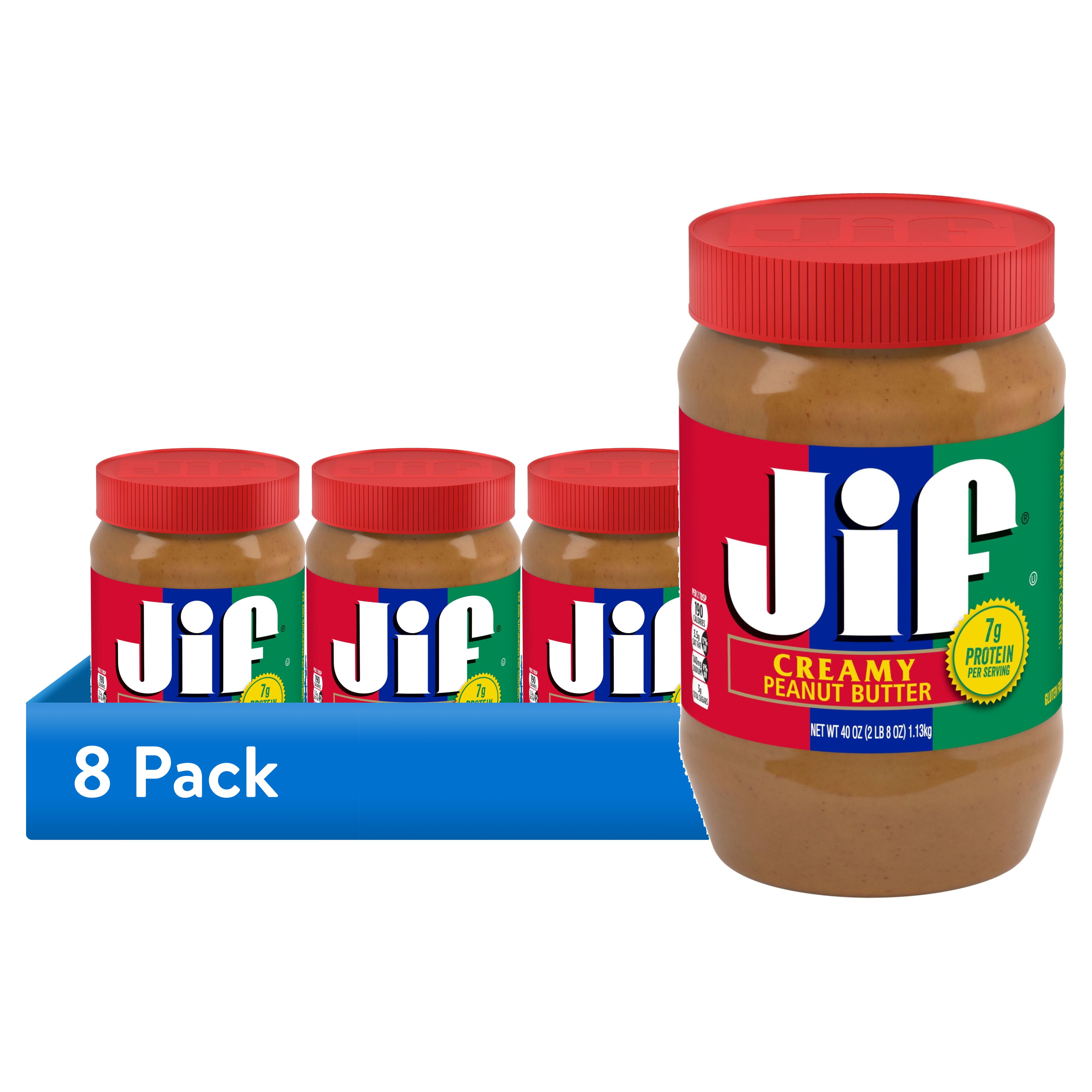 (8 pack) Jif Creamy Peanut Butter, 40-Ounce Jar - Walmart.com