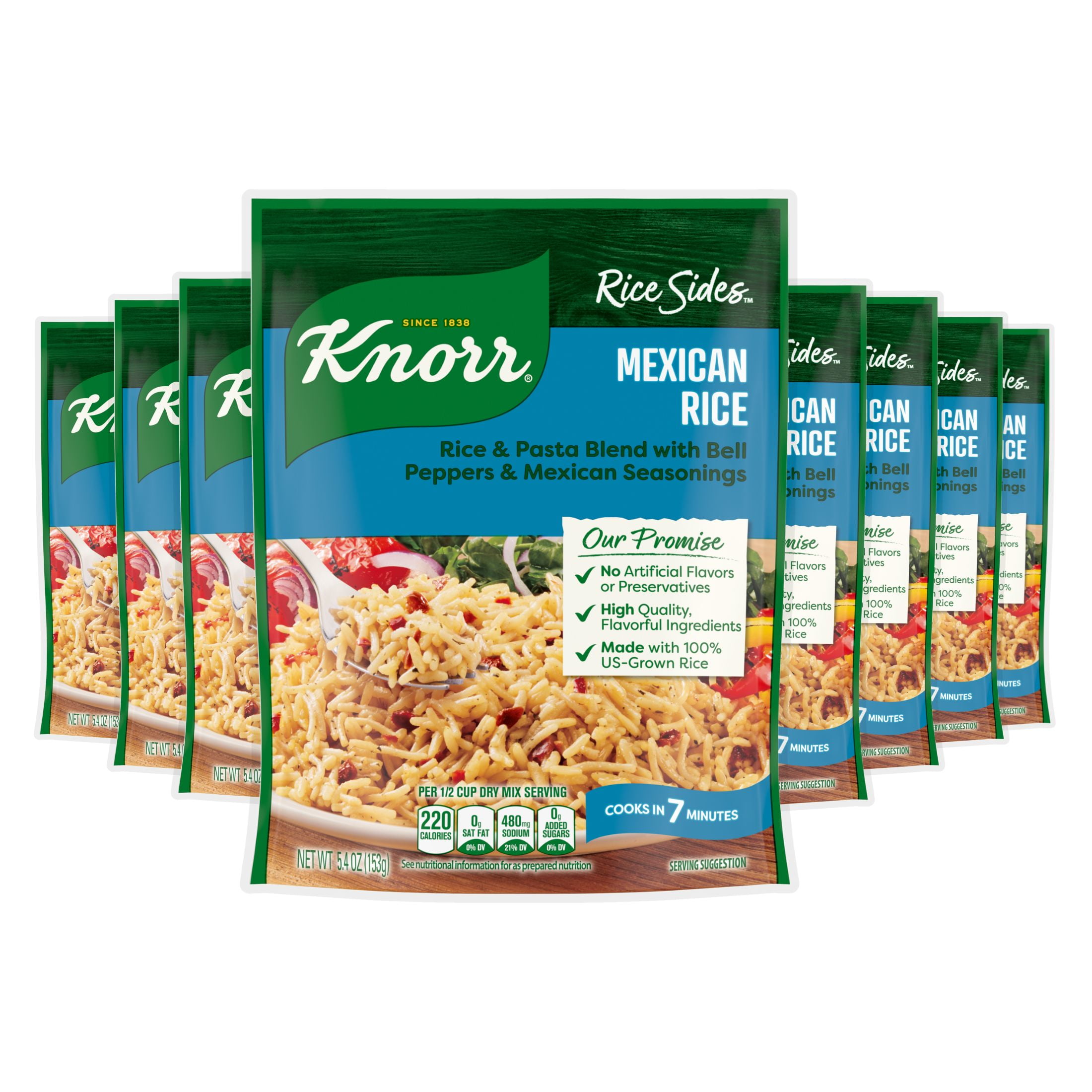 (8 pack) Knorr Rice Sides Mexican Rice Made with No Artificial Flavors ...