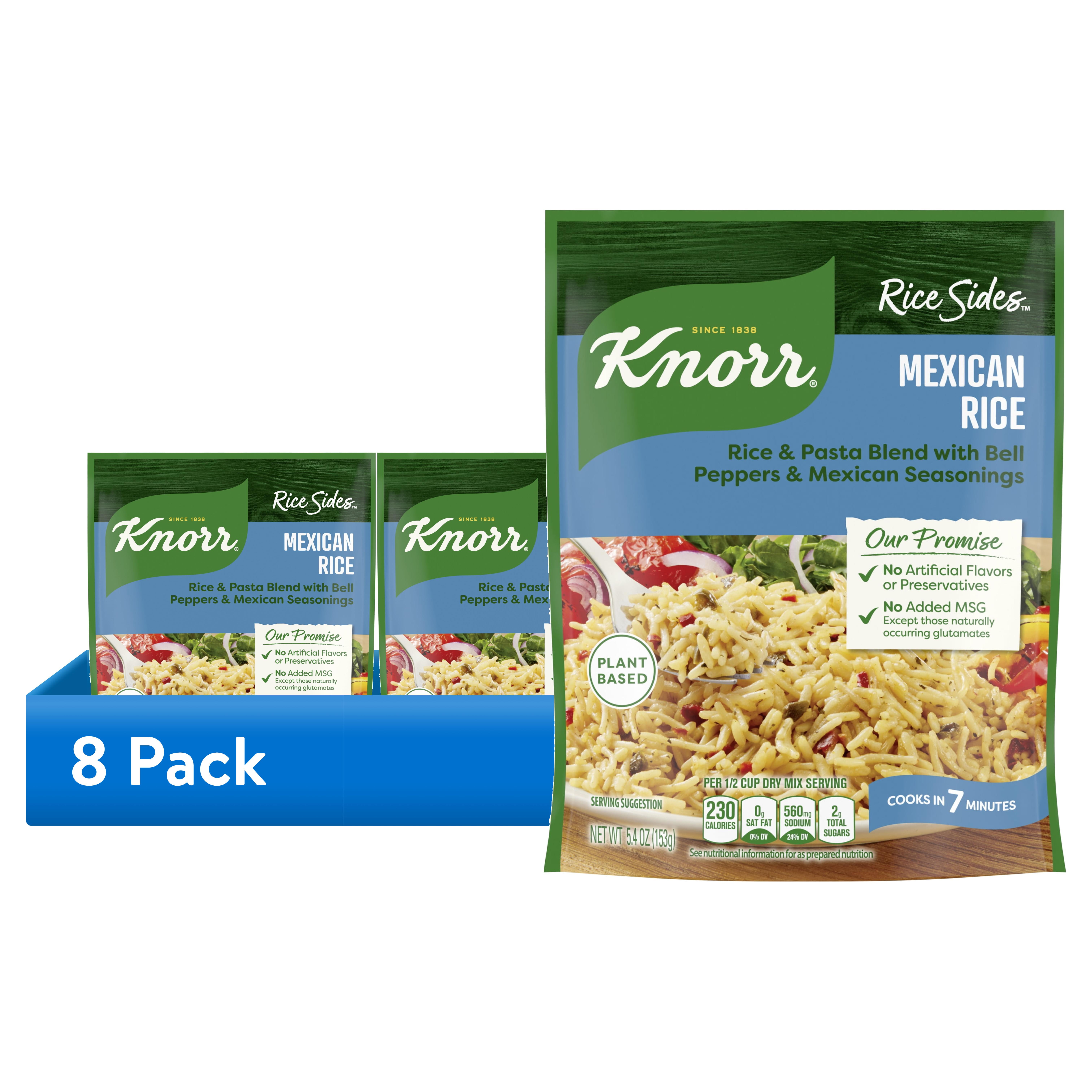 (8 pack) Knorr Fiesta Side Dish Mexican Rice 5.4 oz - Walmart.com