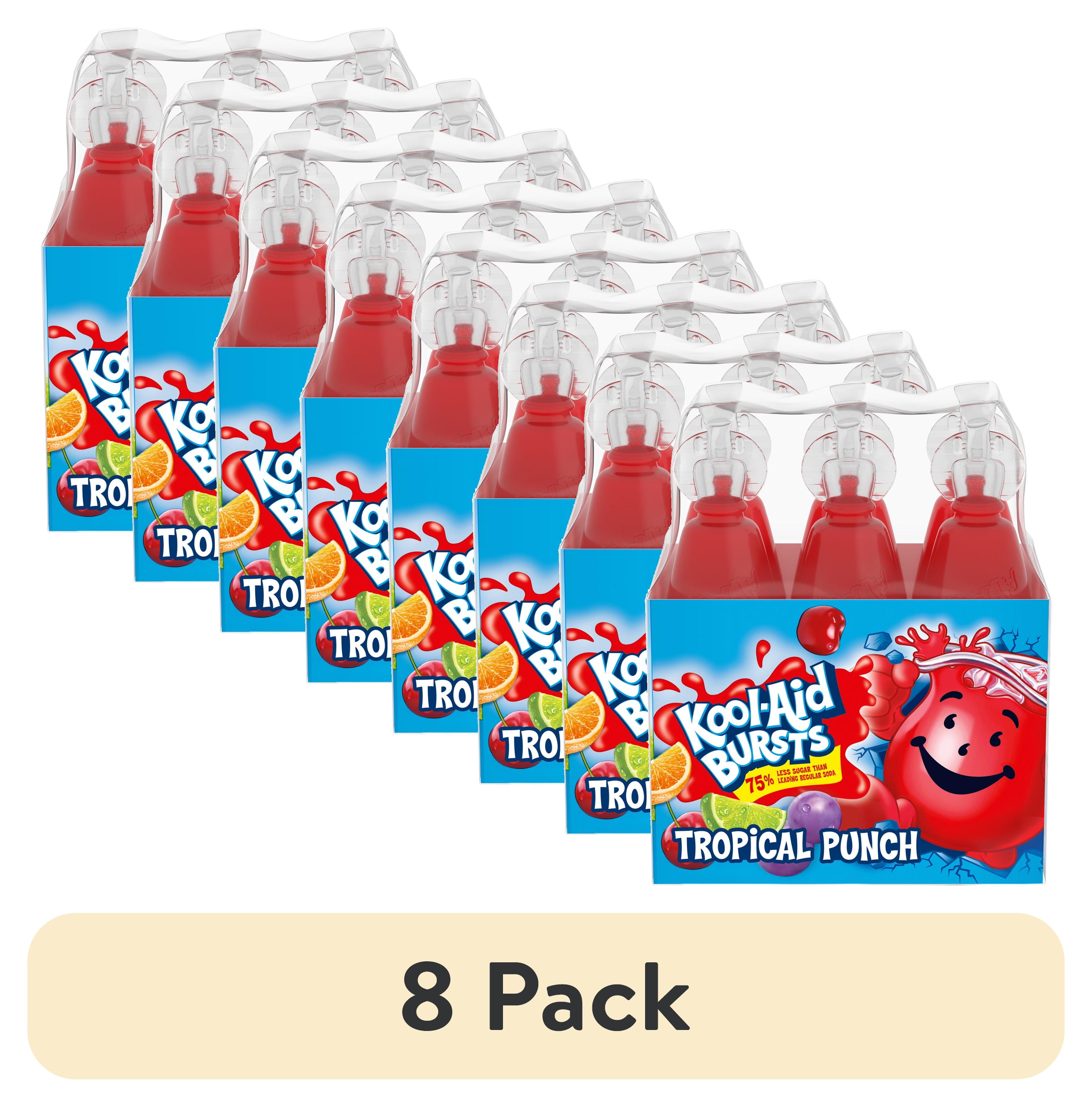 (8 pack) Kool Aid Bursts Tropical Punch Kids Drink, 6 Ct Pack, 6.75 fl ...
