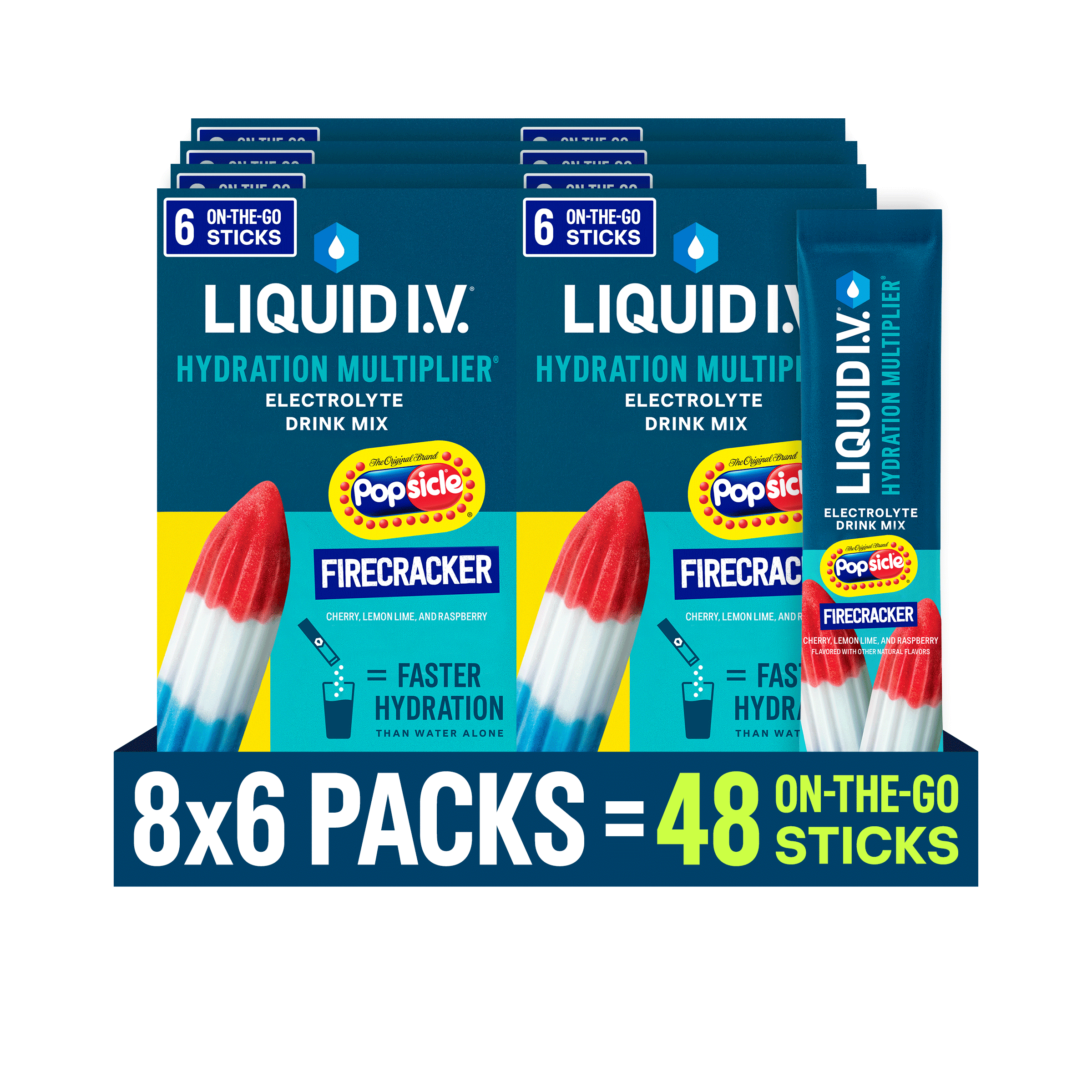 (8 pack) Liquid I.V.® Popsicle Firecracker Hydration Multiplier ...