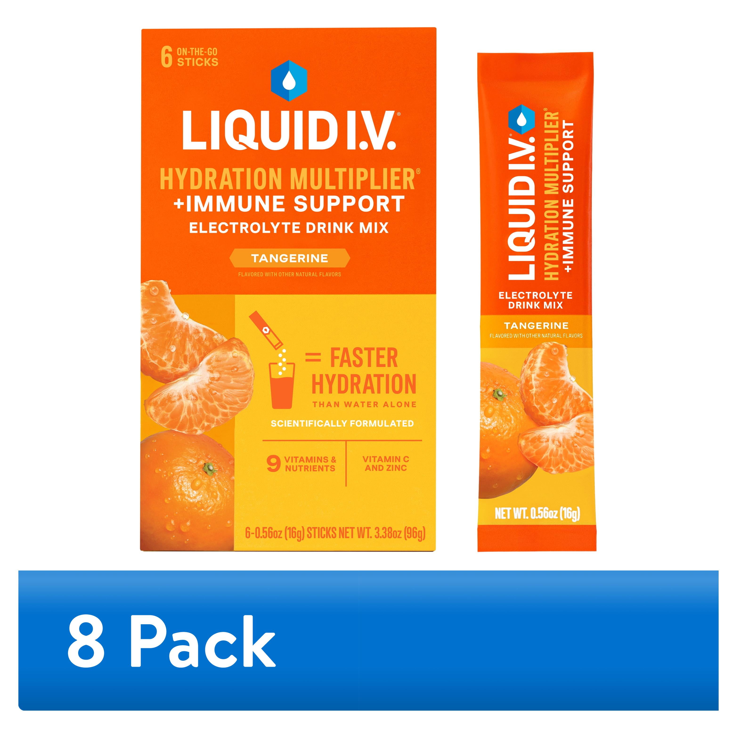 (8 pack) Liquid I.V.® Tangerine Hydration Multiplier® +Immune Support ...