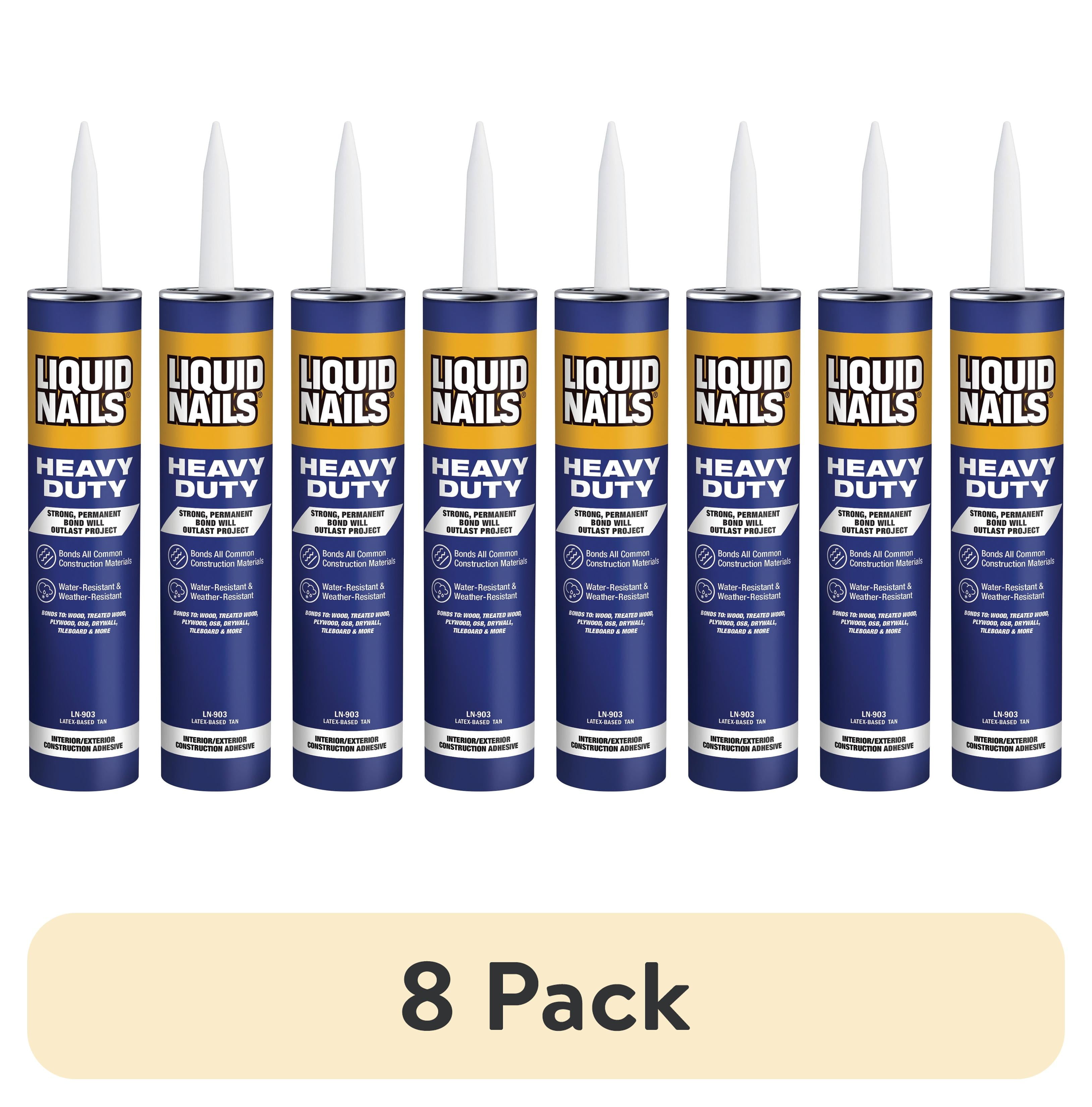 (8 pack) Liquid Nails Heavy Duty 10 oz. White Low VOC Construction ...