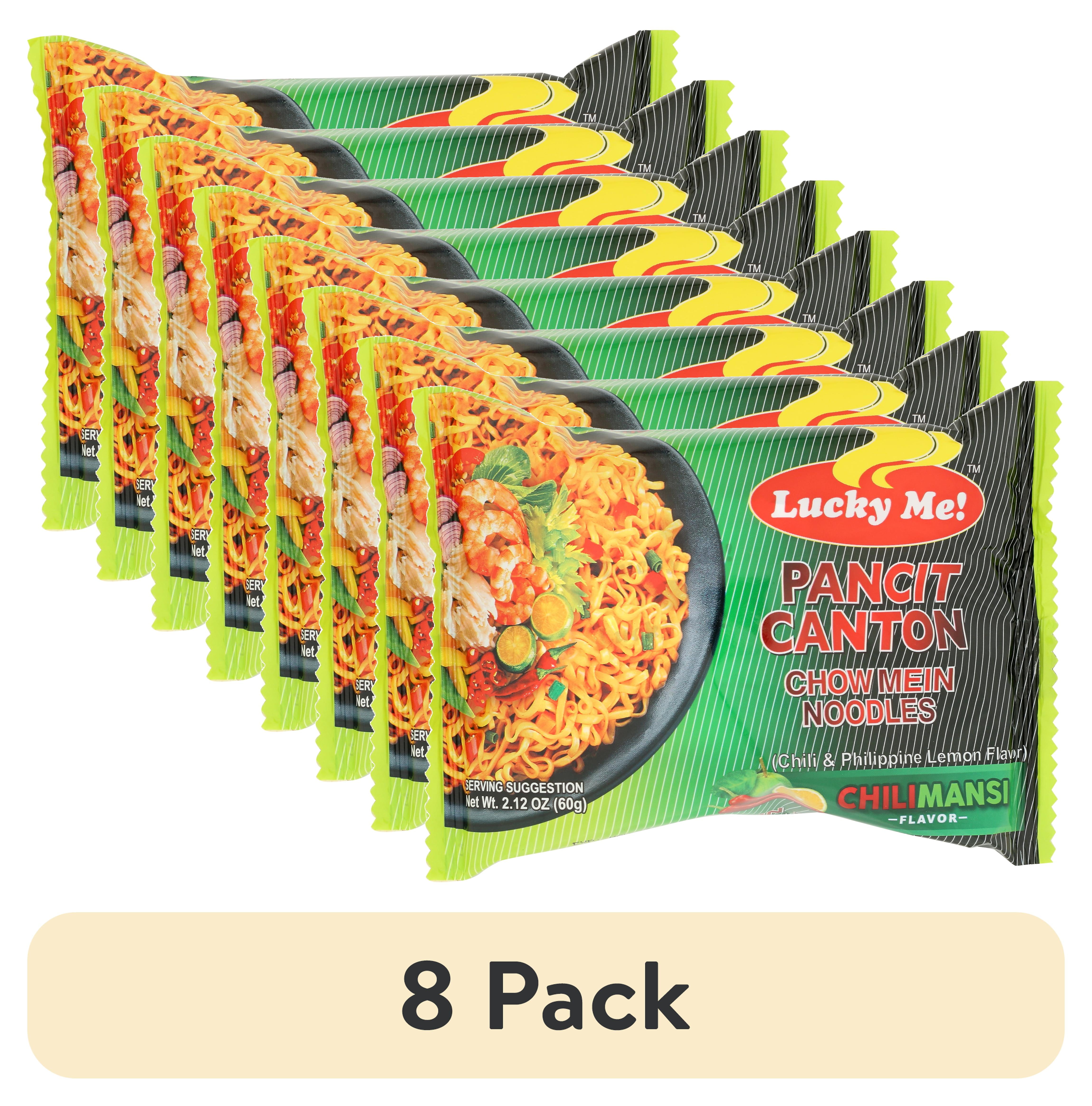(8 pack) Lucky Me Pancit Canton Chow Mein Noodles Chili Mansi Flavor, 2 ...