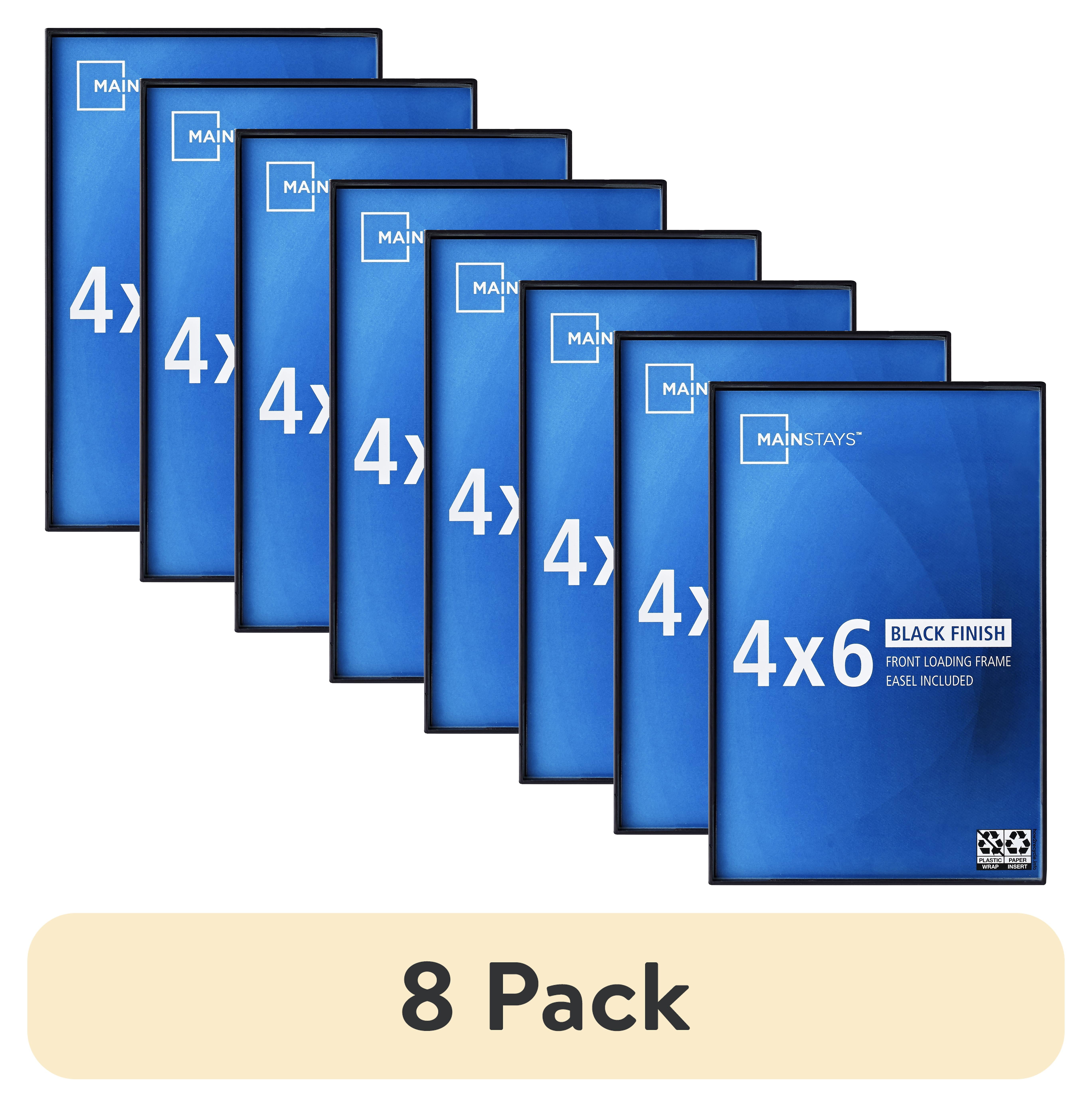 (8 pack) MS 4x6 Front Loading Tabletop / Wall Picture Frame, Black ...