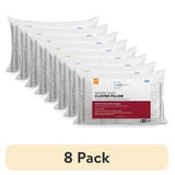 (8 pack) Mainstays™ Memory Foam Cluster Bed Pillow, Standard Queen ...