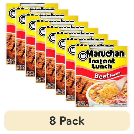 (8 pack) Maruchan Instant Lunch Ramen Noodles, Beef Flavor, Shelf ...
